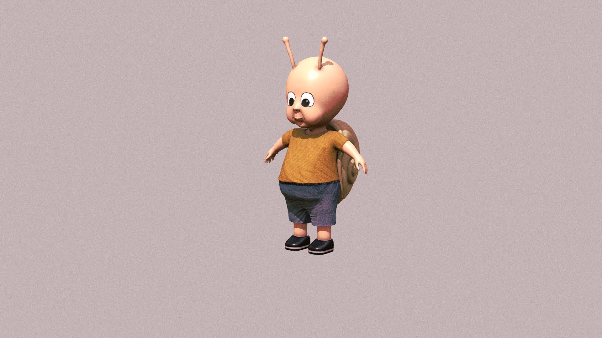 #SketchfabWeeklyChallenge Snail Boy - 3D model by Bob (@MeBob) [a1b4048 ...