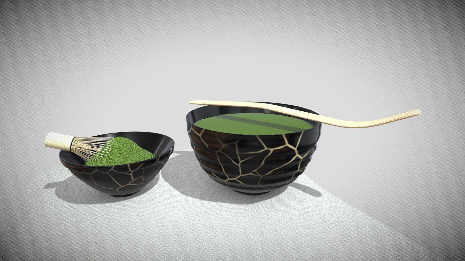 Matcha Tea with Bamboo Whisk - 3D model by shinji_graphix [a1b560f ...