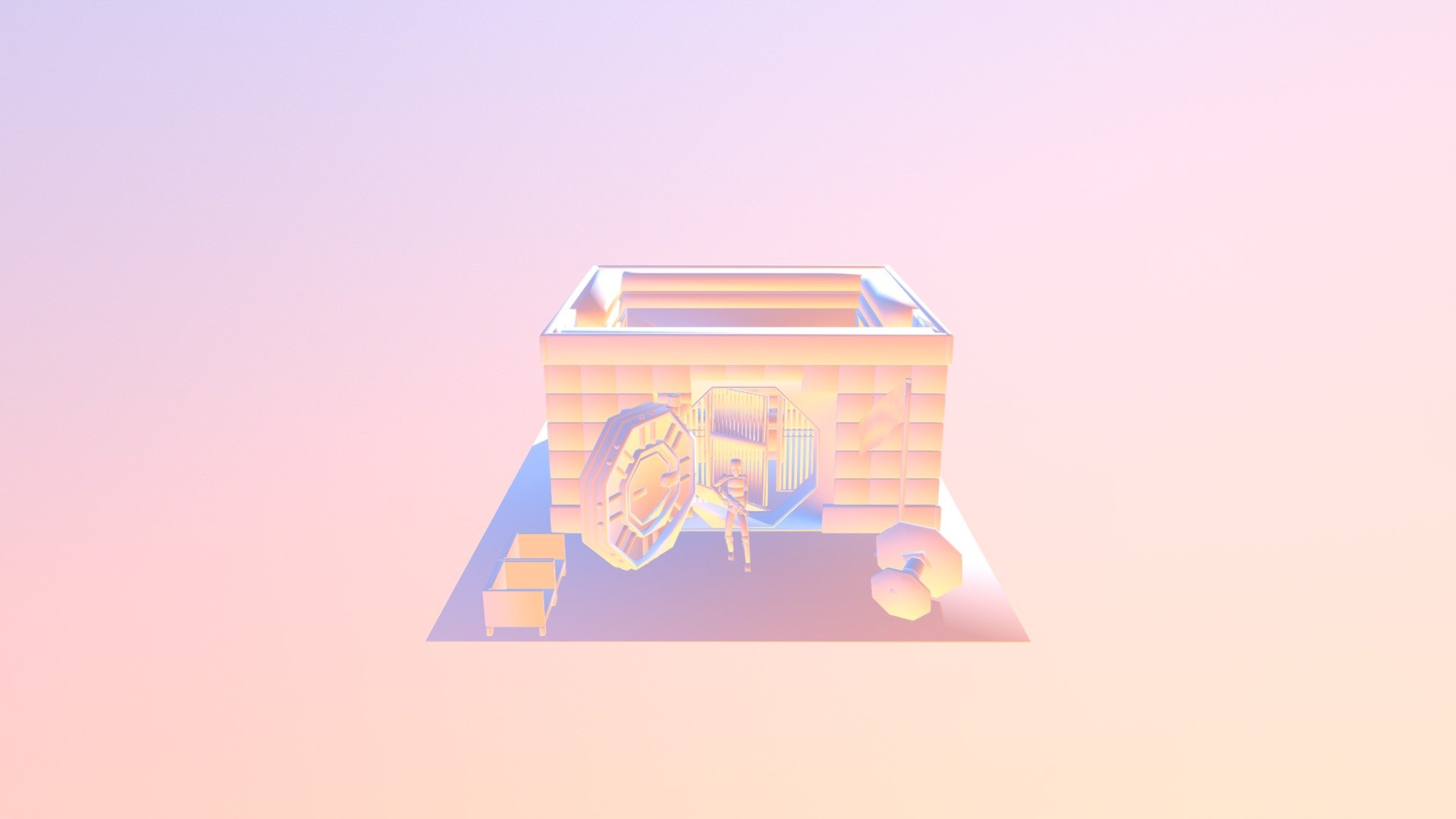 Revised Low-Poly Bank Vault 18' - 3D model by adaur37 [a1b7aee] - Sketchfab