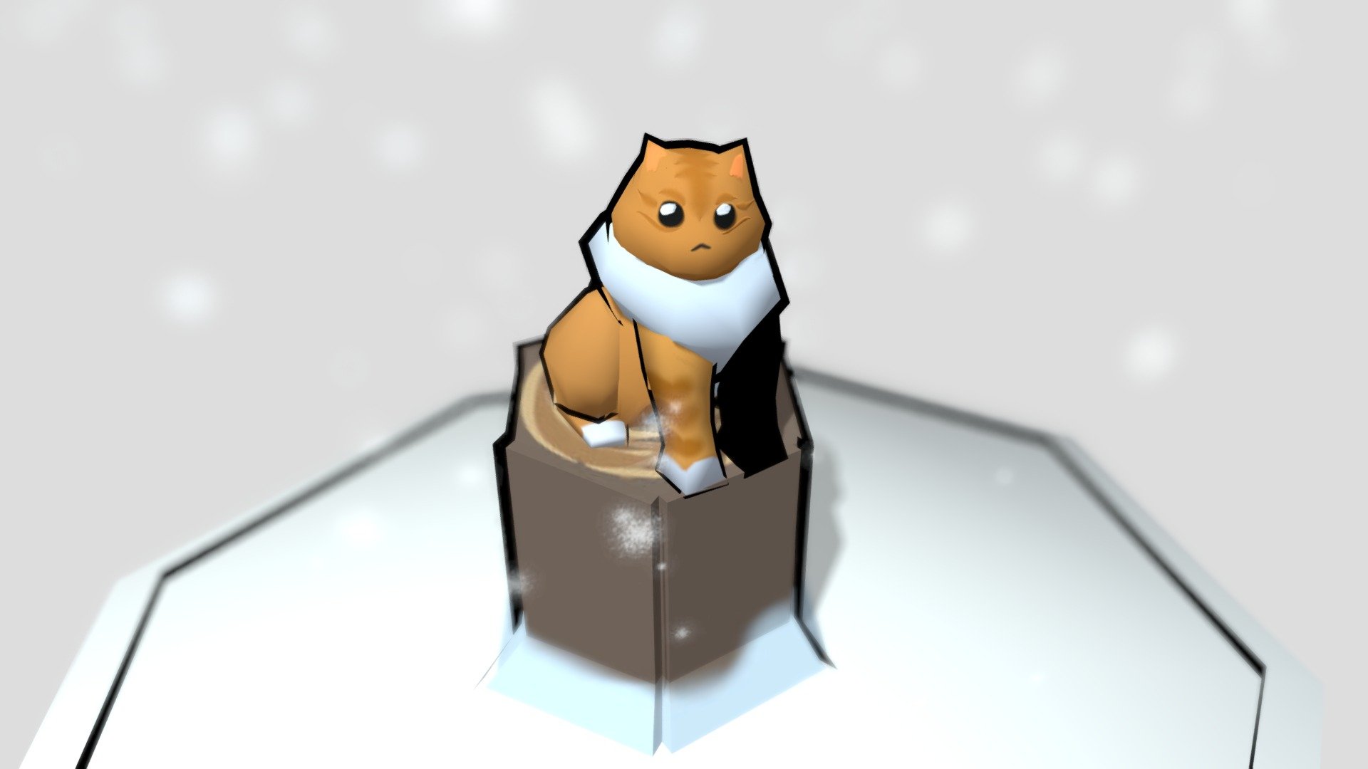 Snowy Cat - 3D model by MossyBeigh [a1b7b12] - Sketchfab