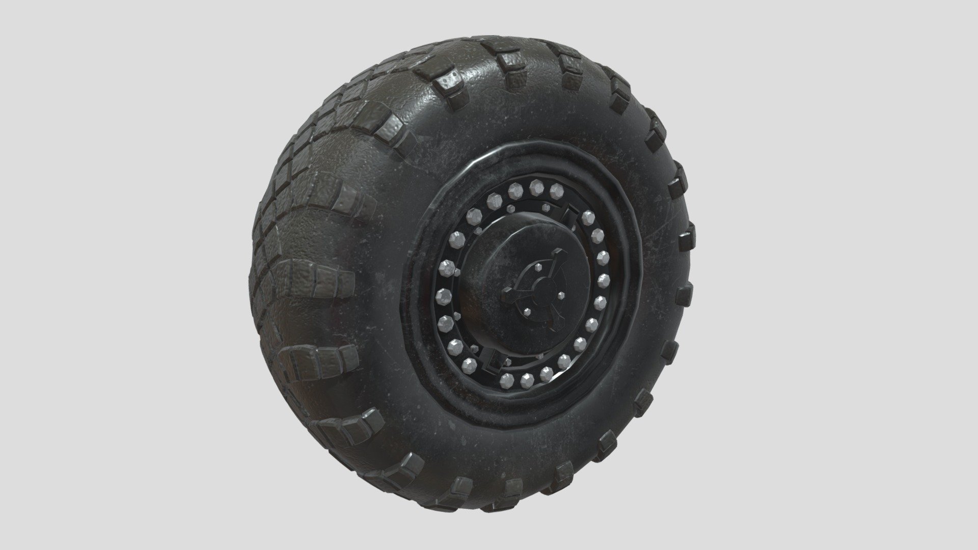Military Wheel (Painted) - 3D model by DerekMckay [a1b8fa8] - Sketchfab