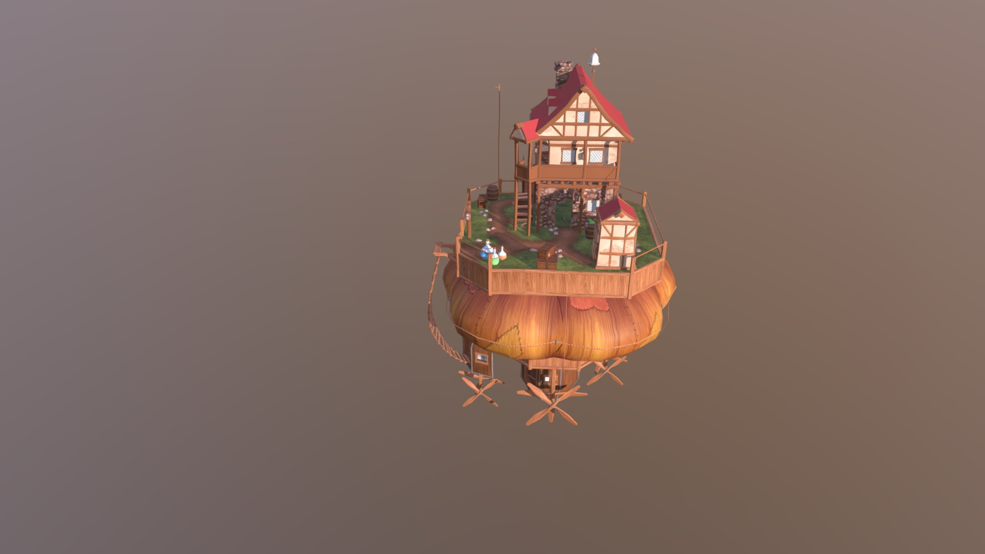 Floating Island Expanse v9 collada test - Download Free 3D model by ...