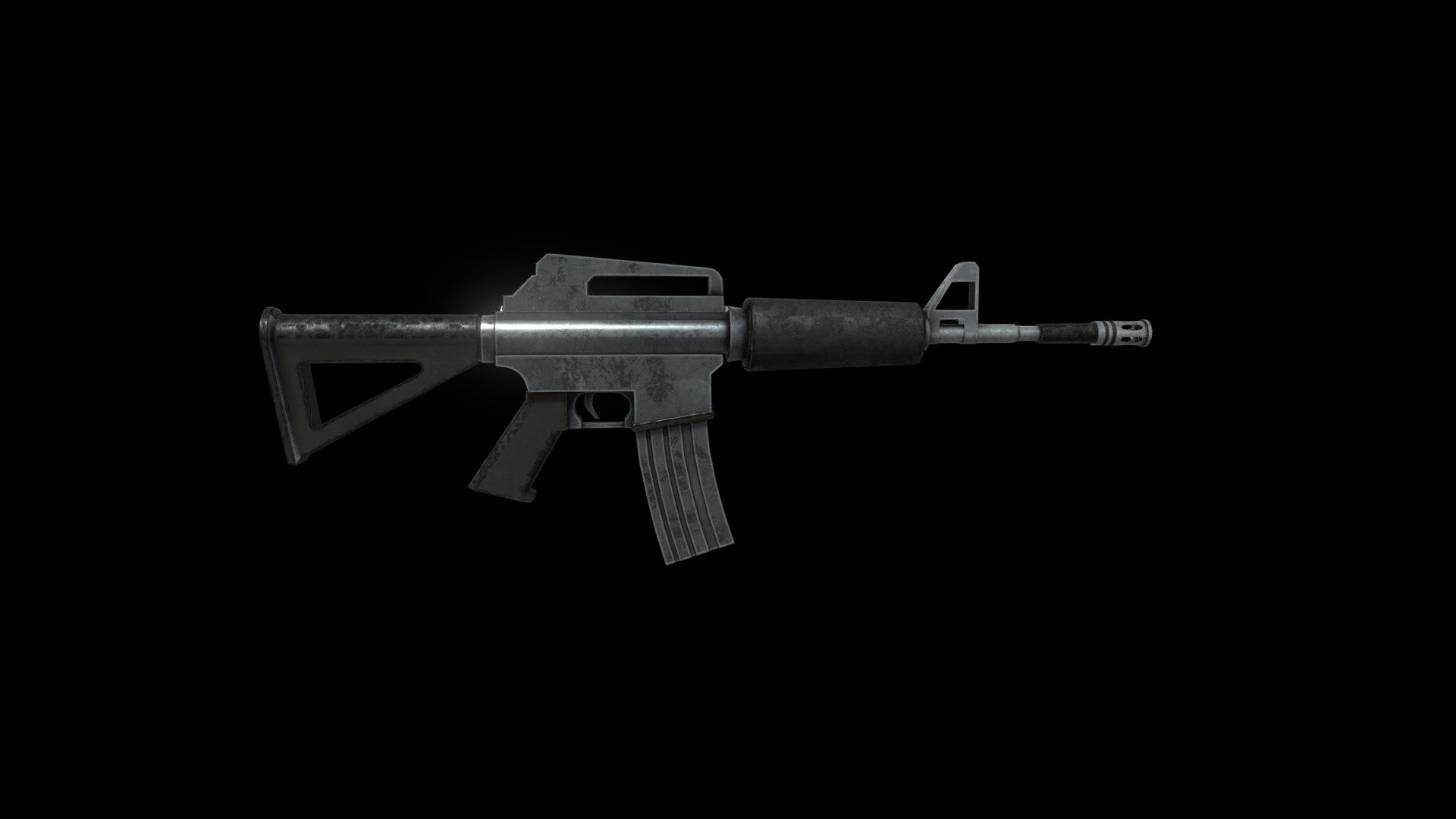 Assault Rifle MG5_M16 Gun - Low Poly 4k - Buy Royalty Free 3D model by ...