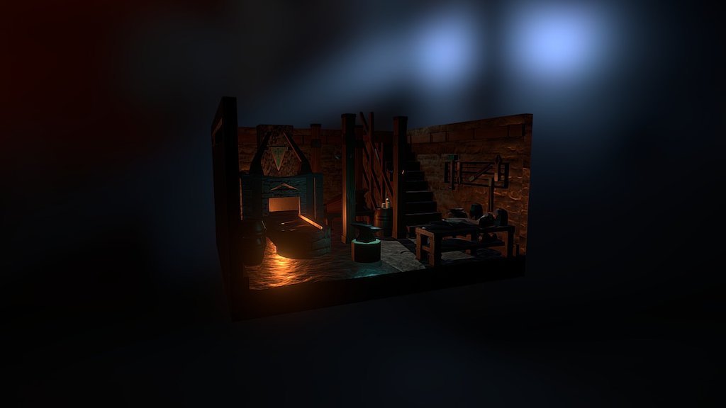 Blacksmith Scene - 3D model by JamieManning [a1bca7a] - Sketchfab