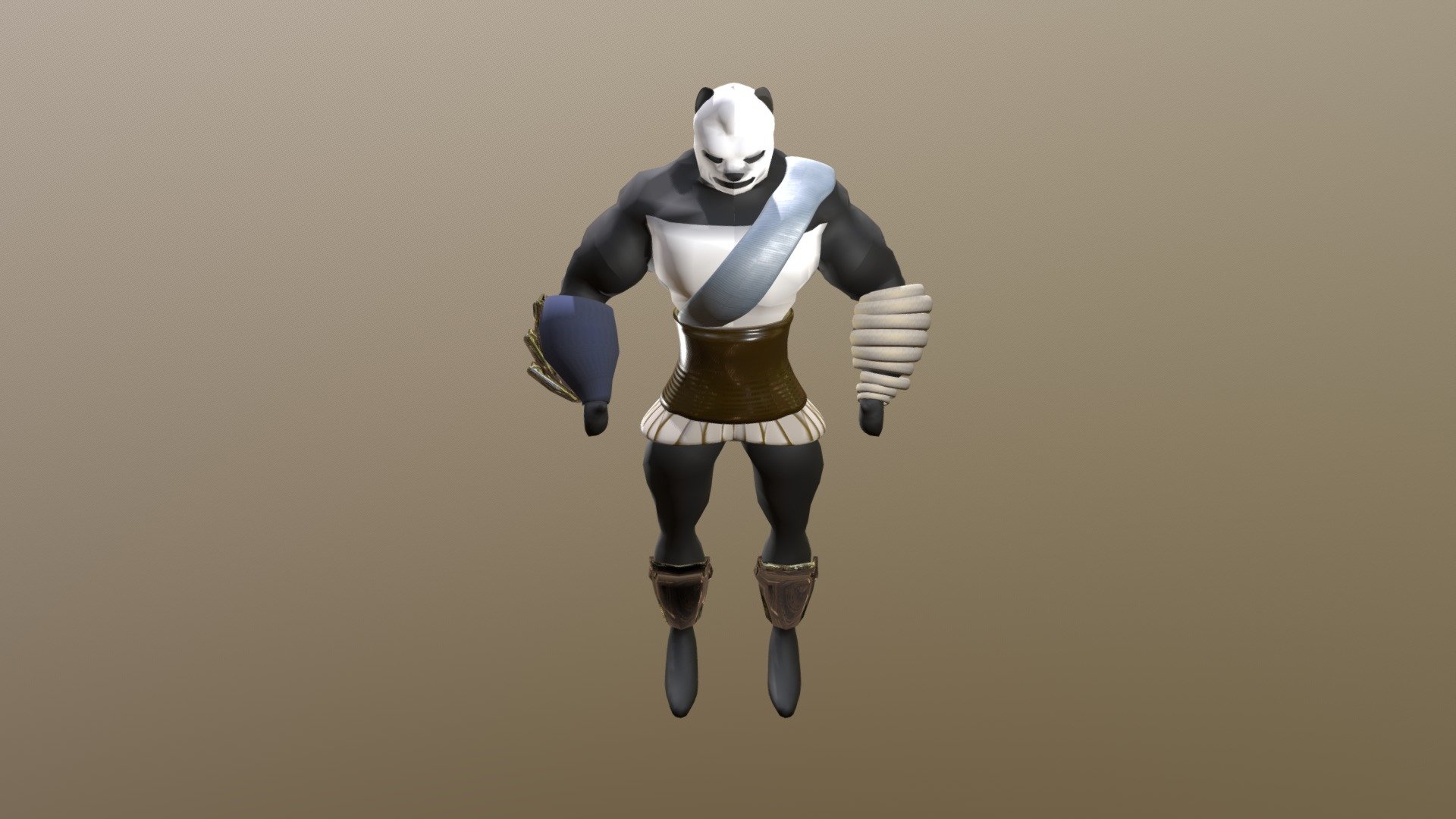 Panda Warrior - 1st Version - 3D model by MauRafael (@DrawVeller ...