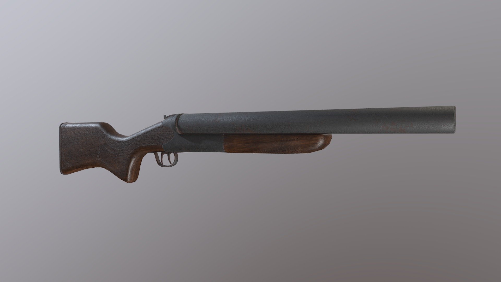 Small double barrel shotgun - 3D model by Troncature [a1be295] - Sketchfab