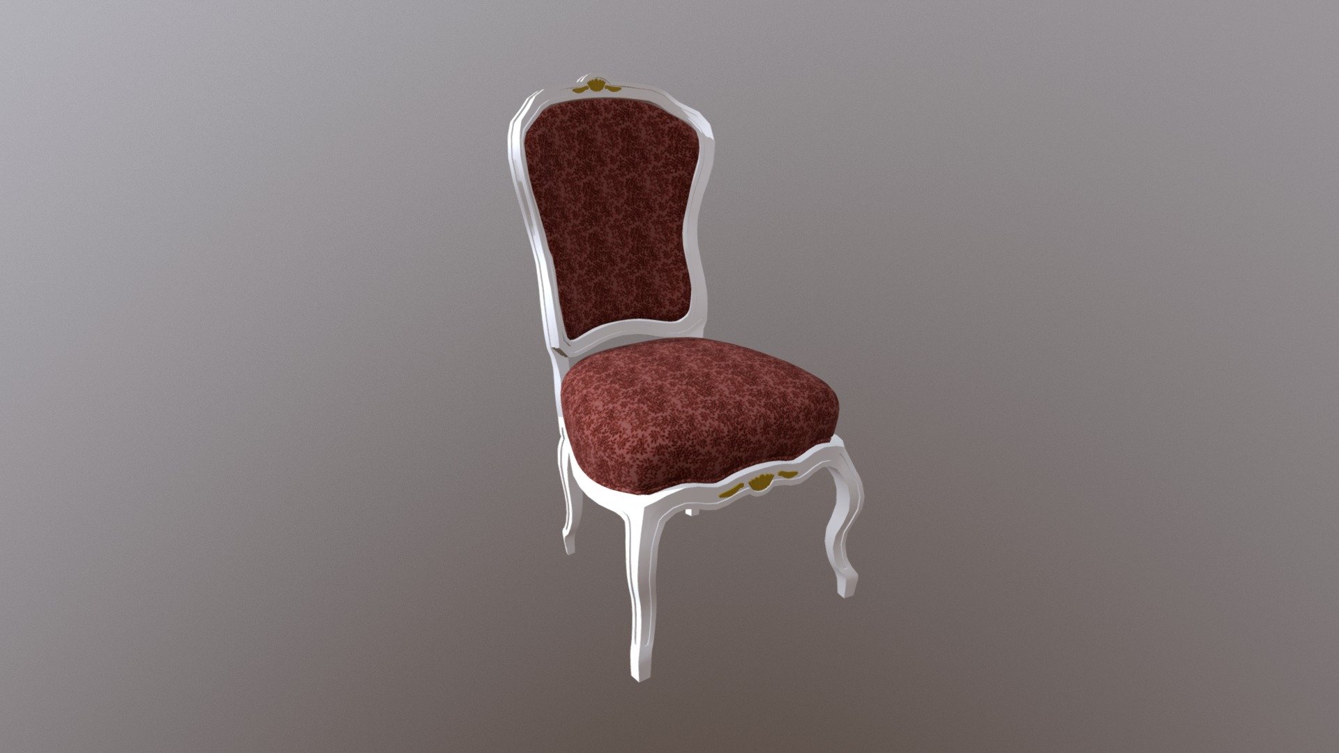 White Baroque Dining Chair - Buy Royalty Free 3D model by Institute for ...