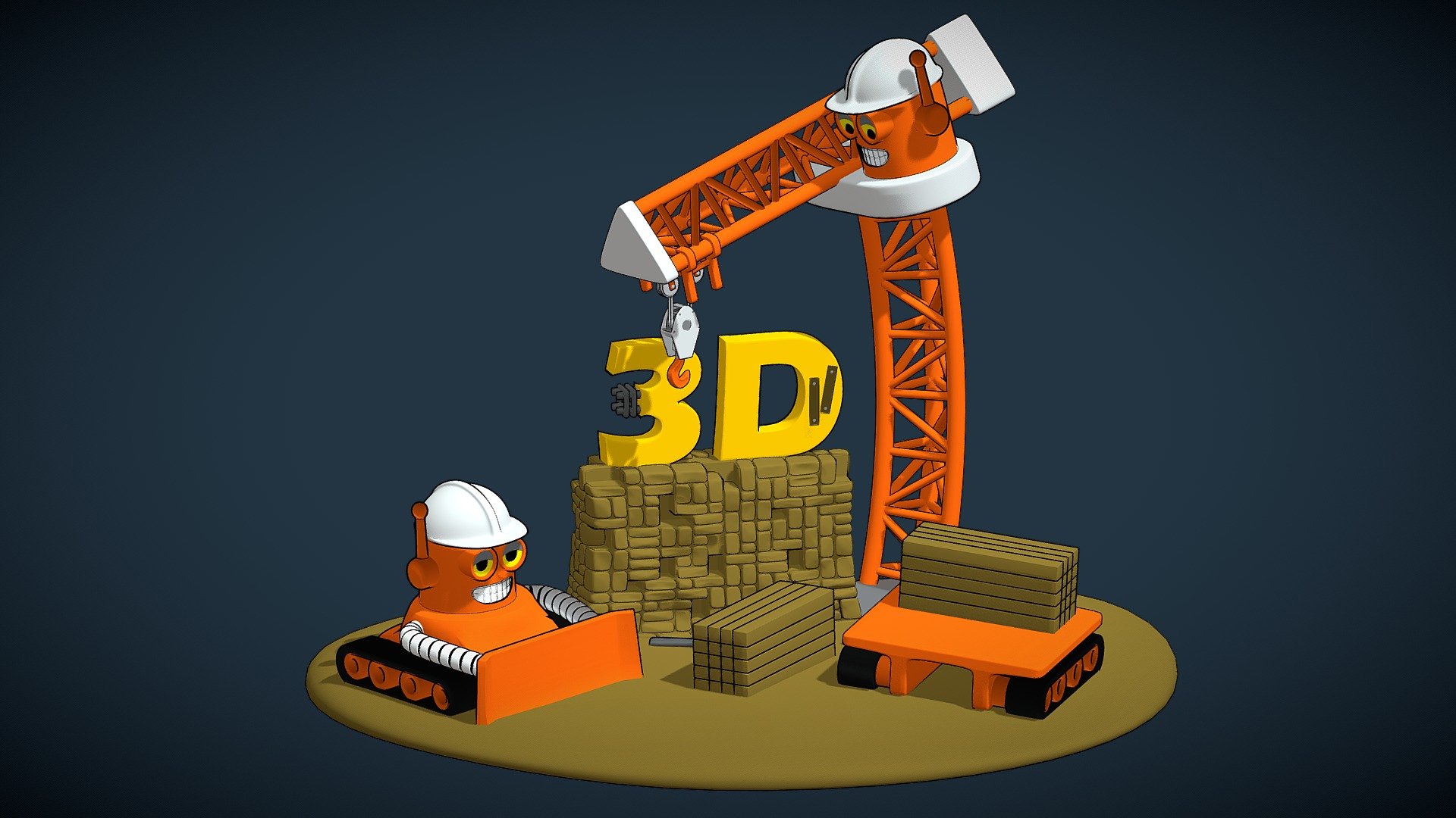 Construction 3D - 3D model by SHUBBAK [a1bf34b] - Sketchfab
