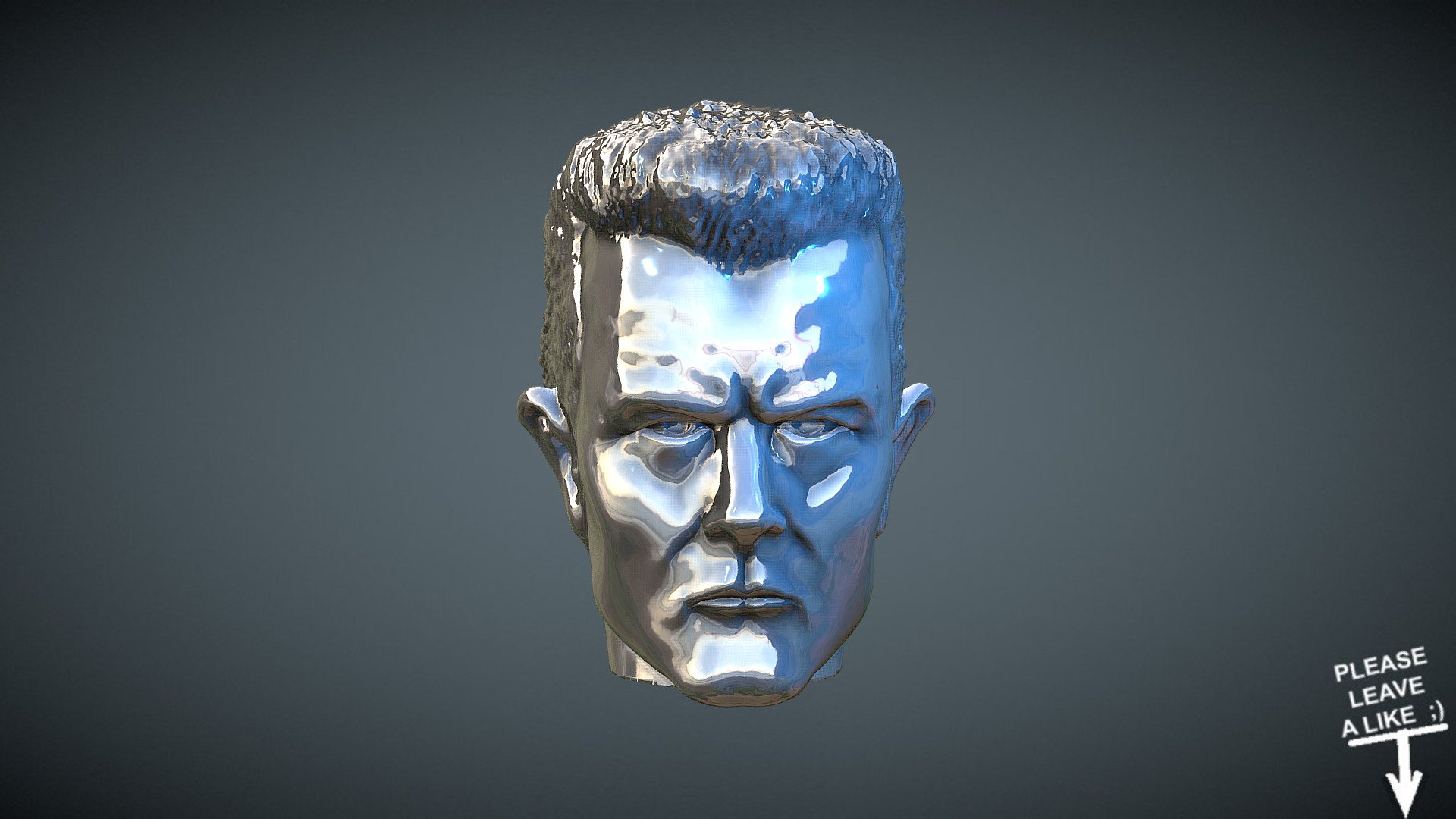 T1000 inspirited figure head - Buy Royalty Free 3D model by ...