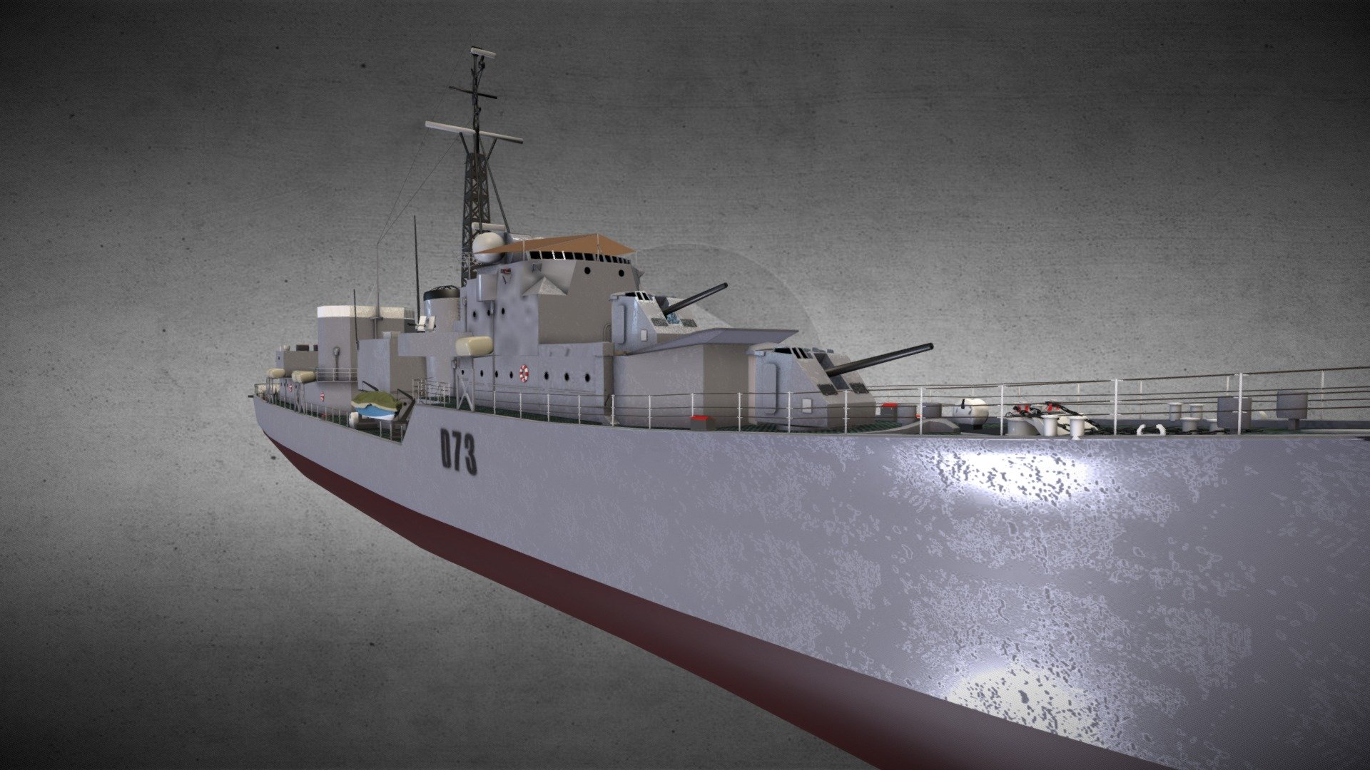 World war 2 battle cruiser ship - 3D model by #rayarceen (@rayarceen3D ...