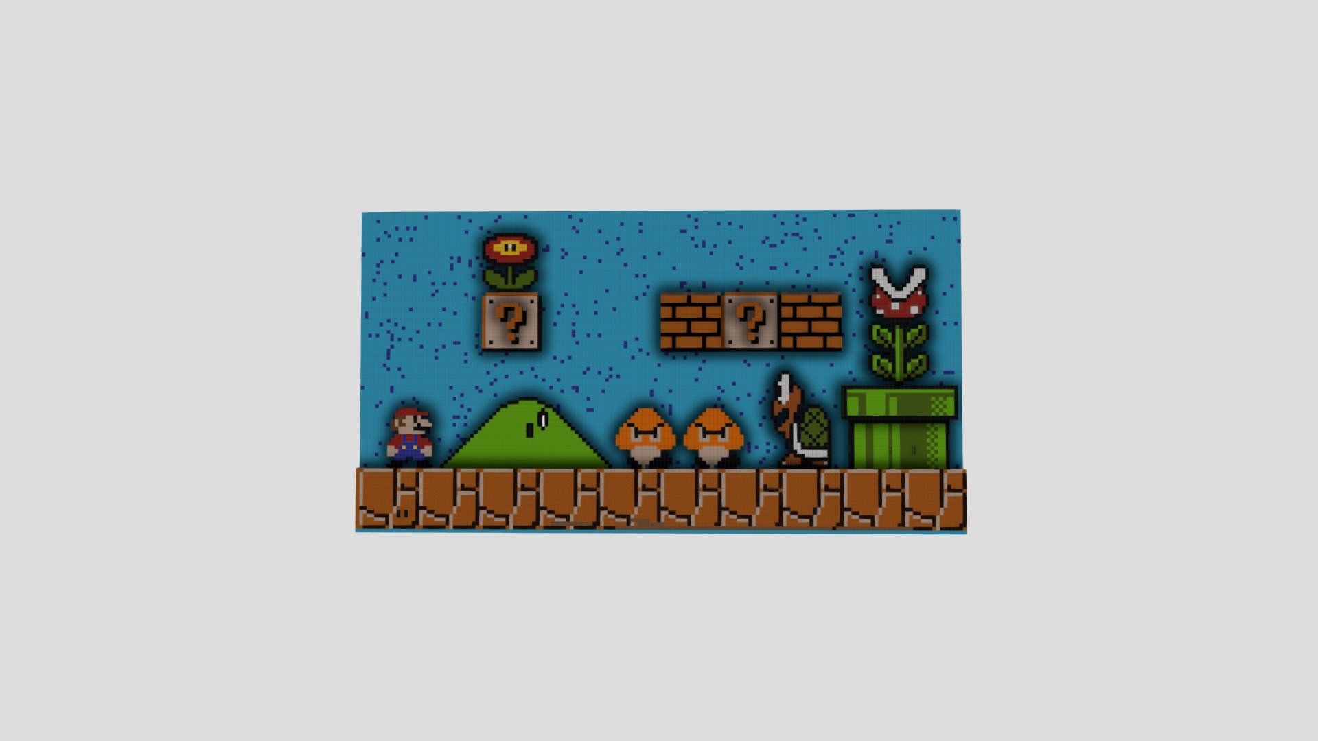 mario-pixel - Download Free 3D model by madexc [a1c4a89] - Sketchfab