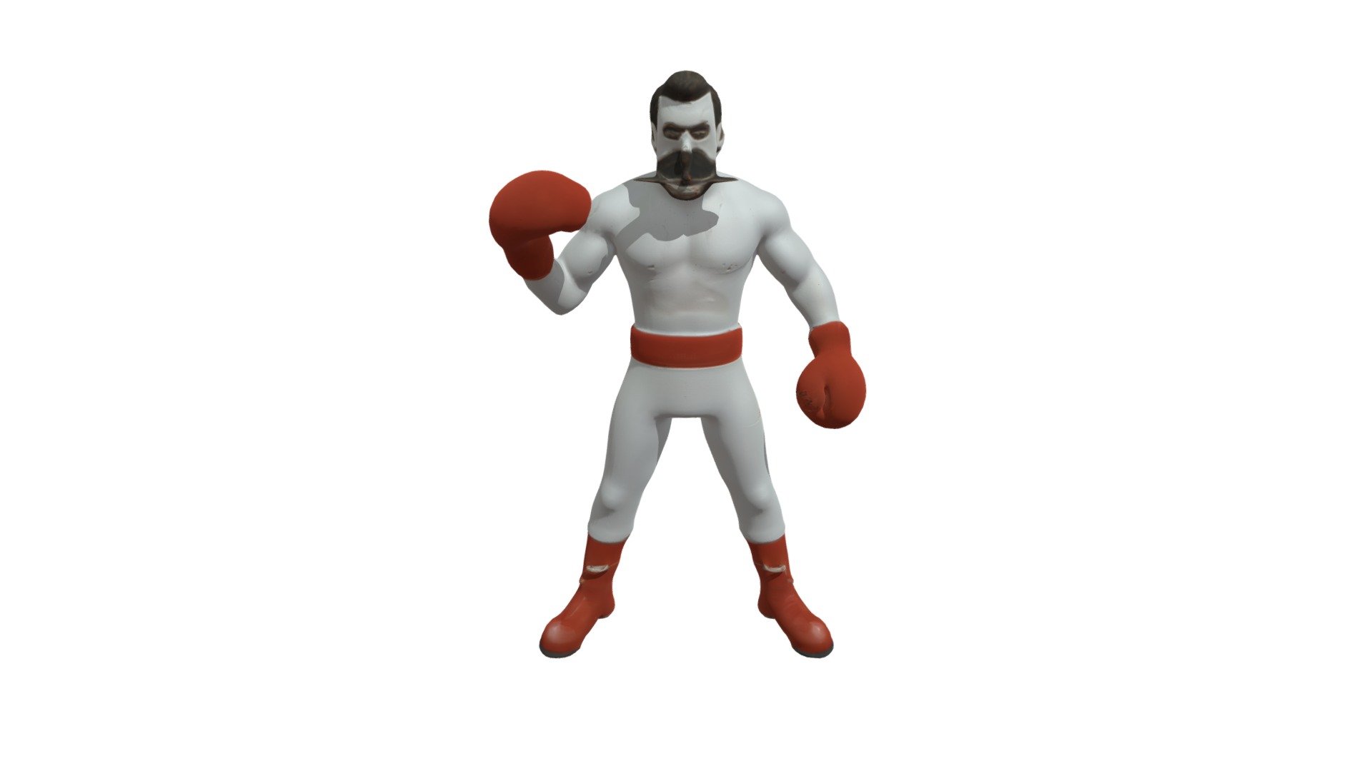 Boxer with mustache - 3D model by tituspatent [a1c5bfa] - Sketchfab