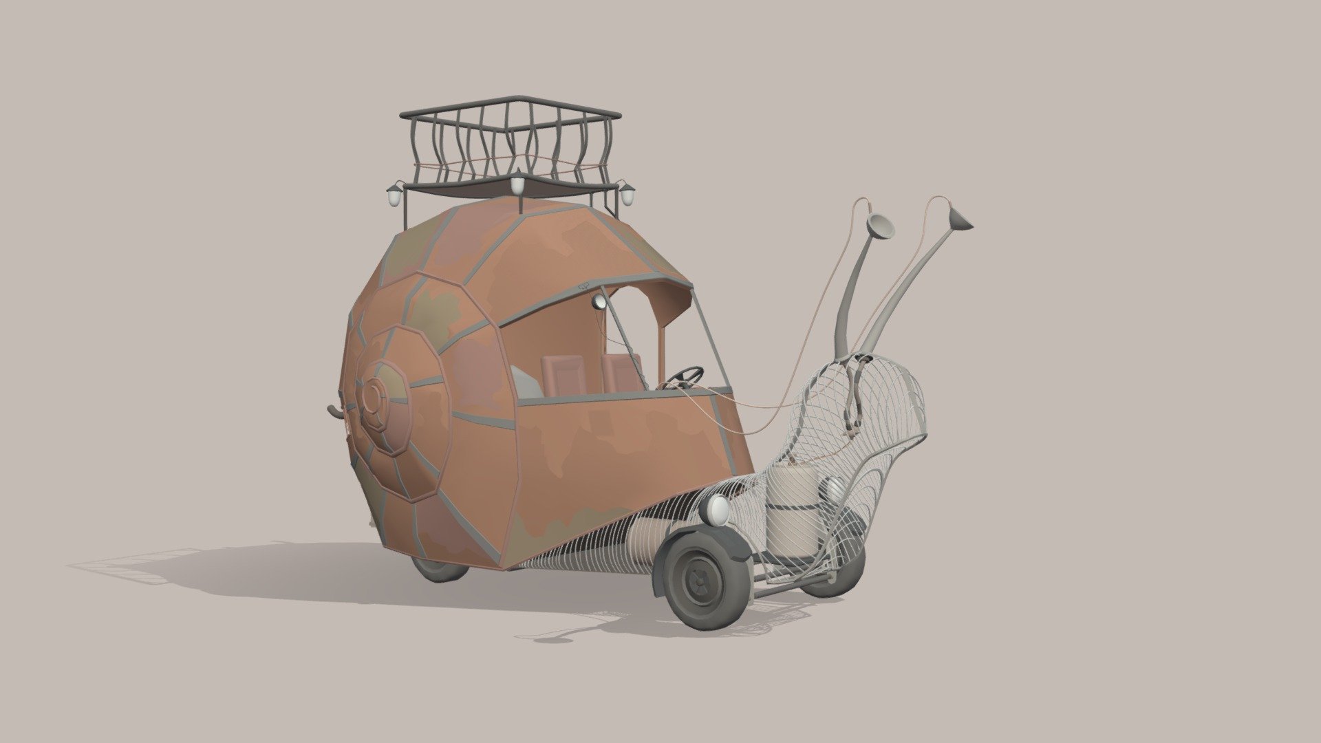 Snail Car - Download Free 3D model by lena_vl [a1c9e5b] - Sketchfab