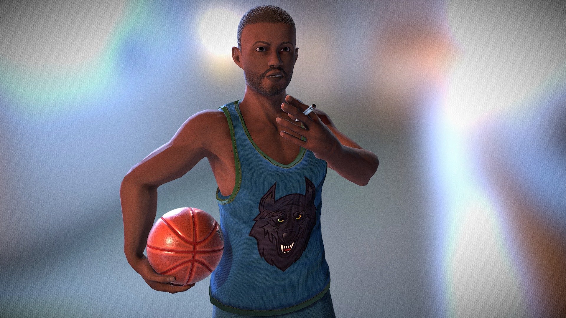 Basketball Player - 3D model by Uriel Bromberg (@bromberg) [a1cd678 ...