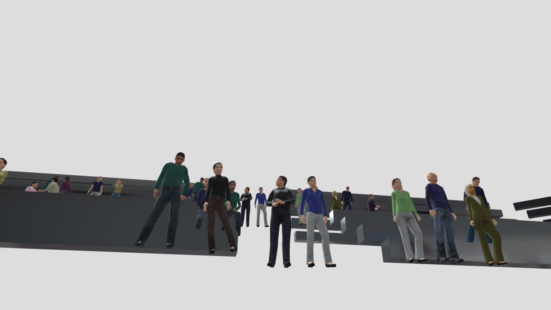 Audience On Stage [people whatching concert] - Download Free 3D model ...