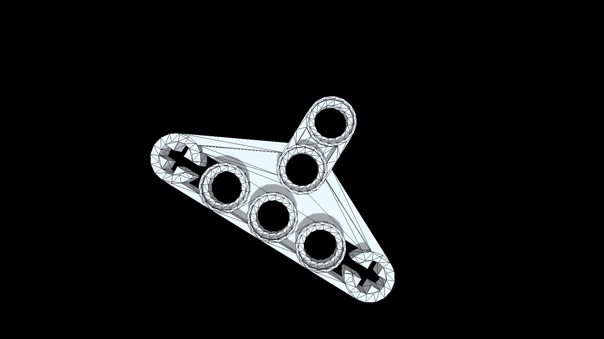 Liftarm Modified Triangle Thin 3 x 5 with Full S - Download Free 3D ...