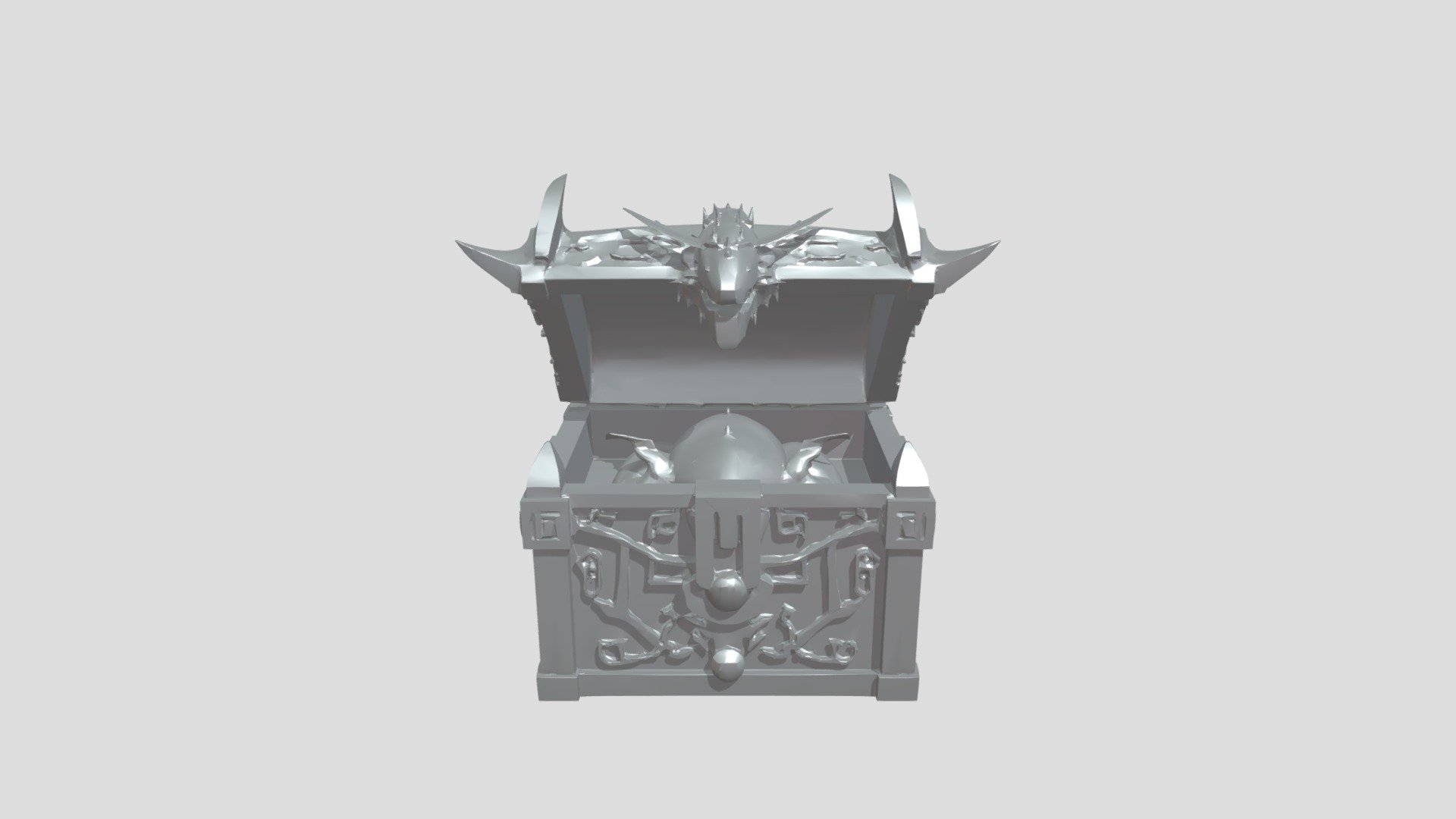 Intricate golden dragon treasure chest - 3D model by egebulut [a1d45ae ...