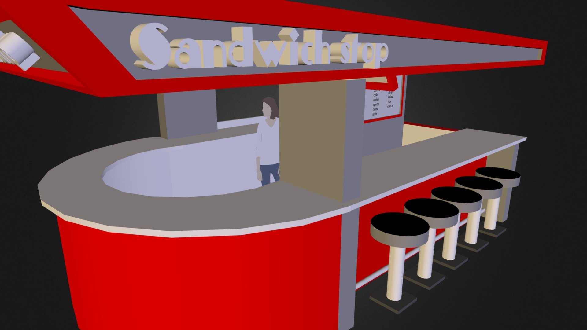 Kiosk - 3D model by branddevagent [a1d4b97] - Sketchfab