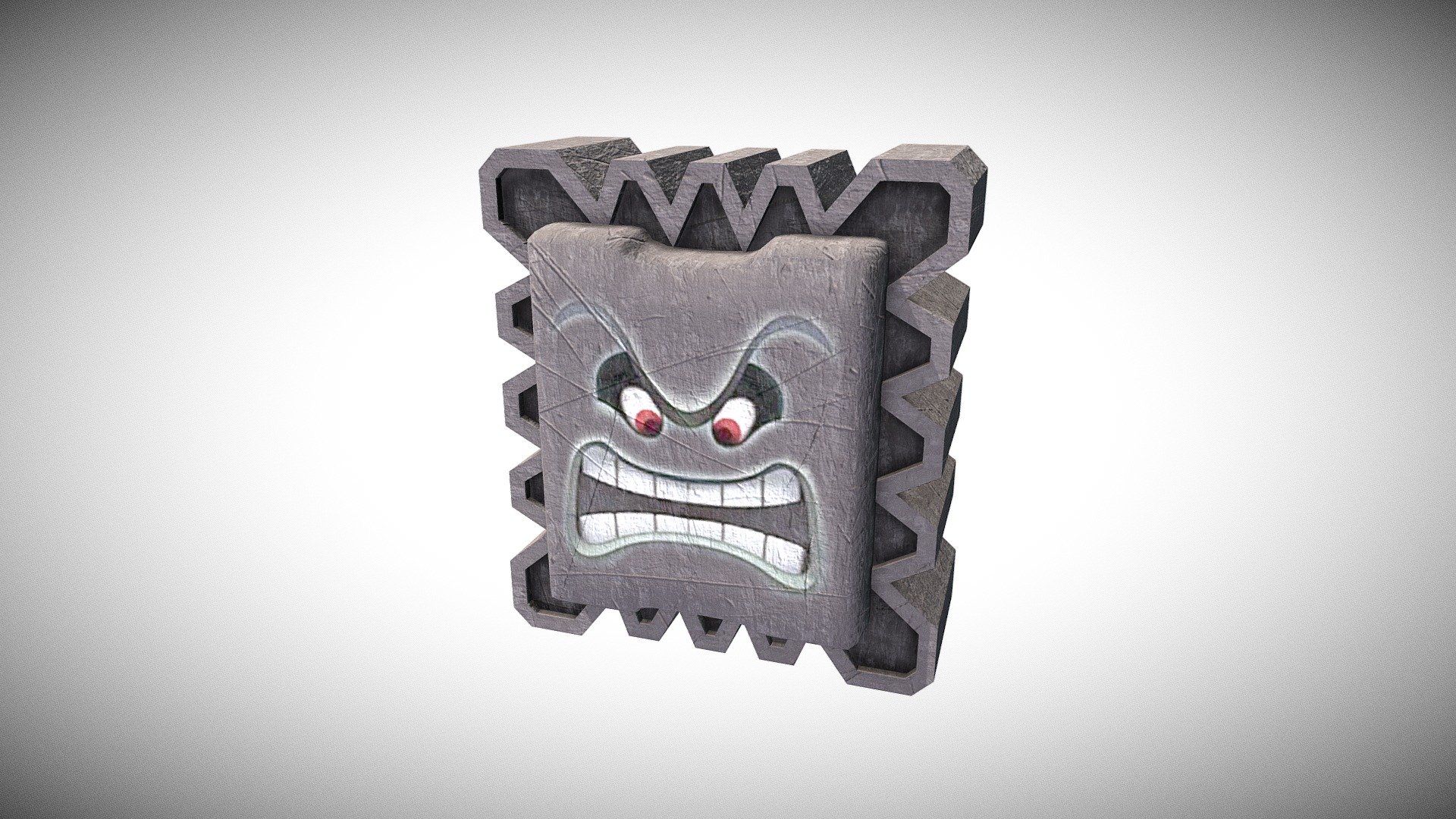 Mario Thwomp - 3D model by Pablo Juanis Lázaro (@pablojuanislazaro ...