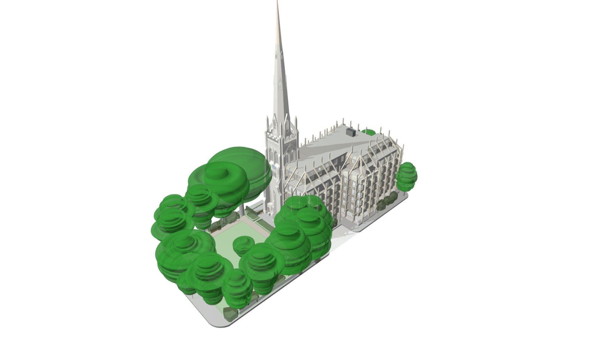 Spire House - 3D Building Model (E,C) - 3D model by SIAD Studio ...