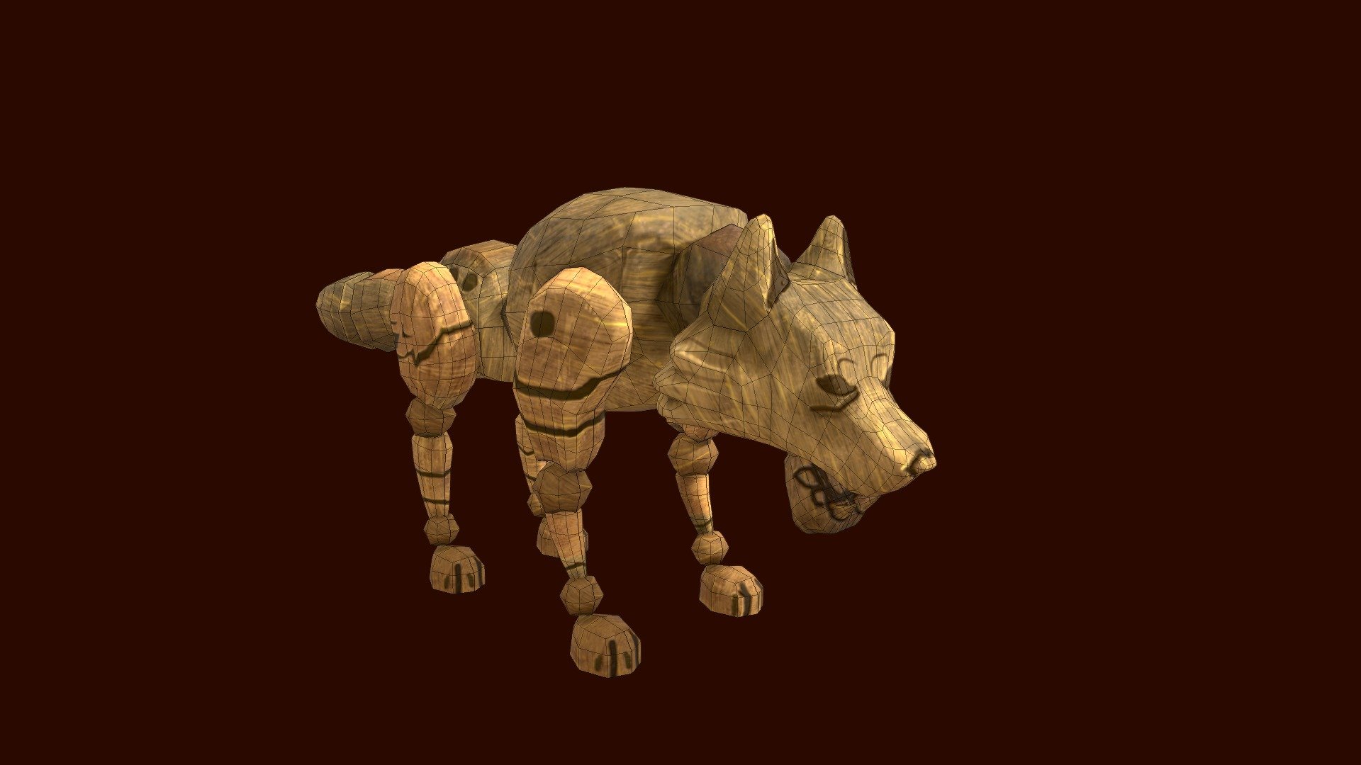 Wood Wolf Model - 3D model by beersy [a1d8c64] - Sketchfab