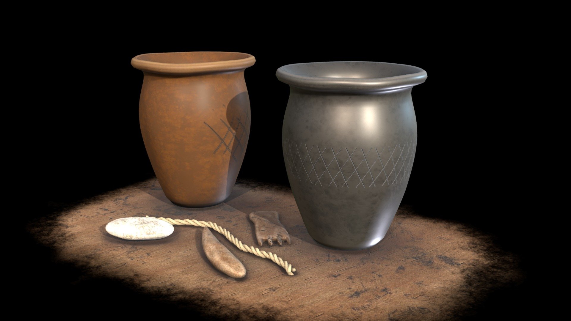 Black-burnished ware pot - reconstruction - Download Free 3D model by ...
