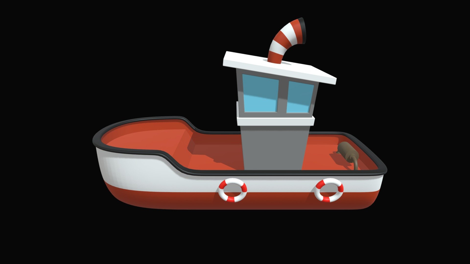 cartoon boat - 3D model by wyderka [a1df4da] - Sketchfab