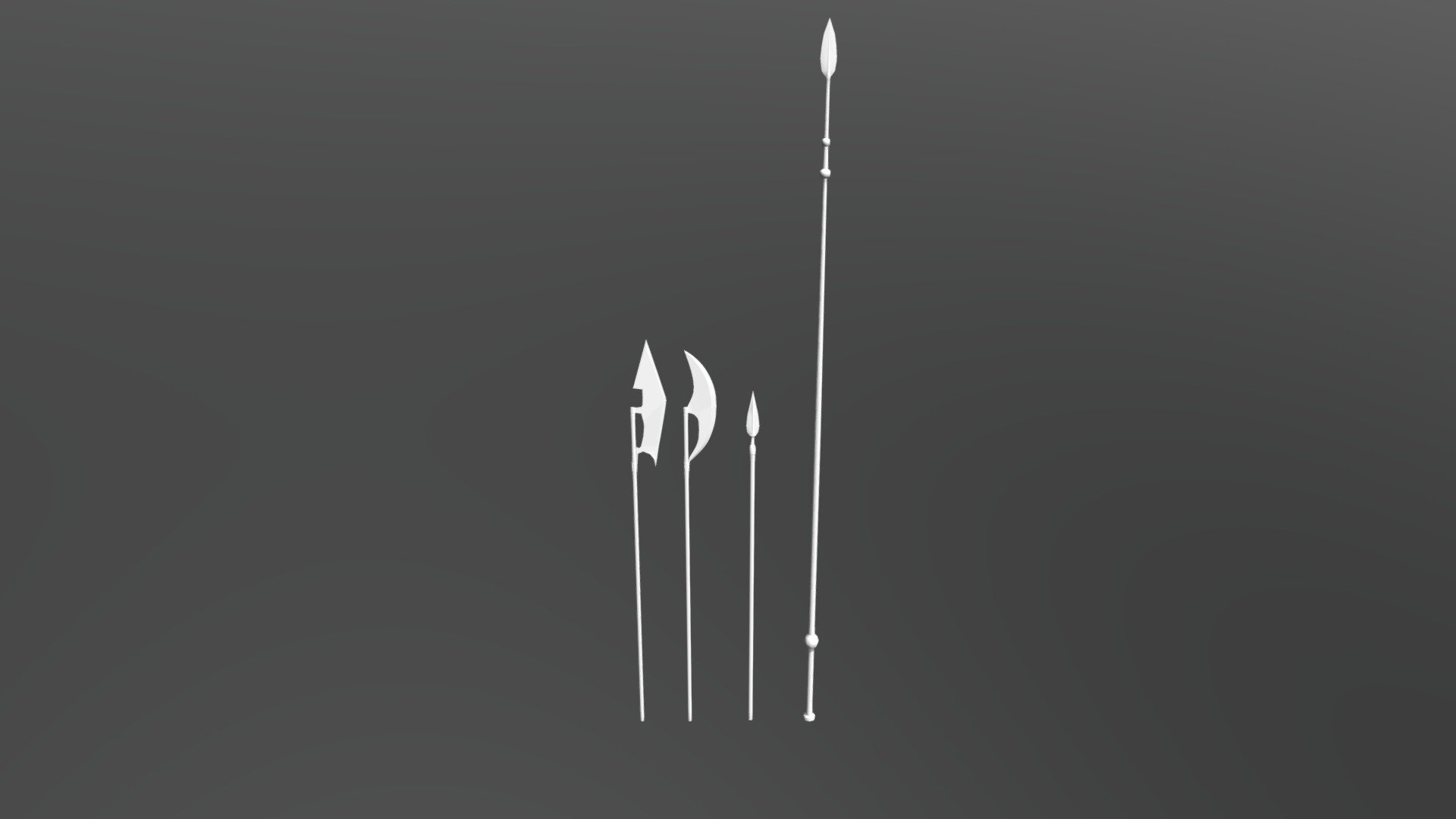 Polearms - 3D model by Marius Strømmevold (@Strommevold) [a1e187e ...