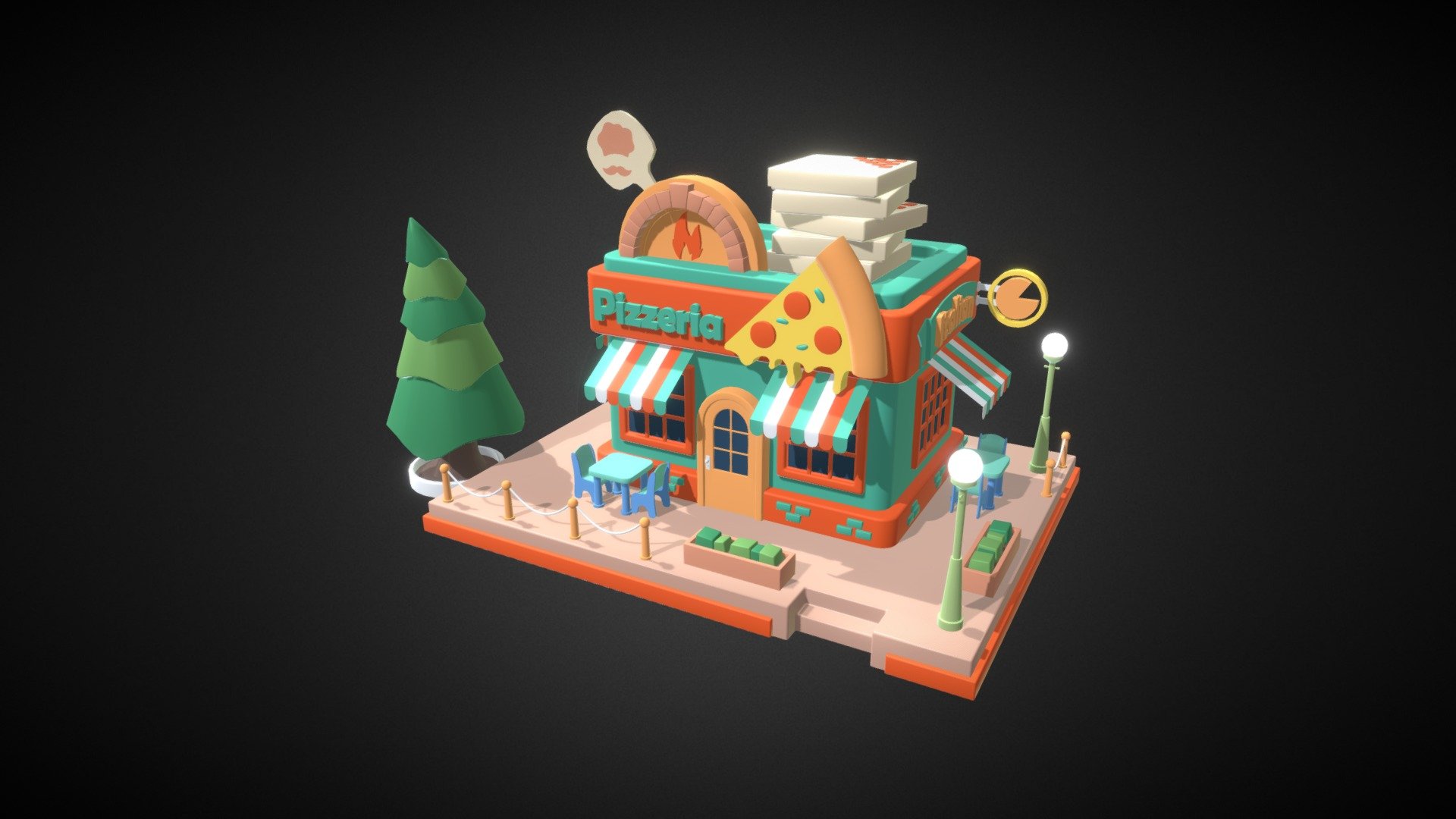 Iso_Pizza - 3D model by Tam_Nguyen_97 (@tamdua97) [a1e648d] - Sketchfab