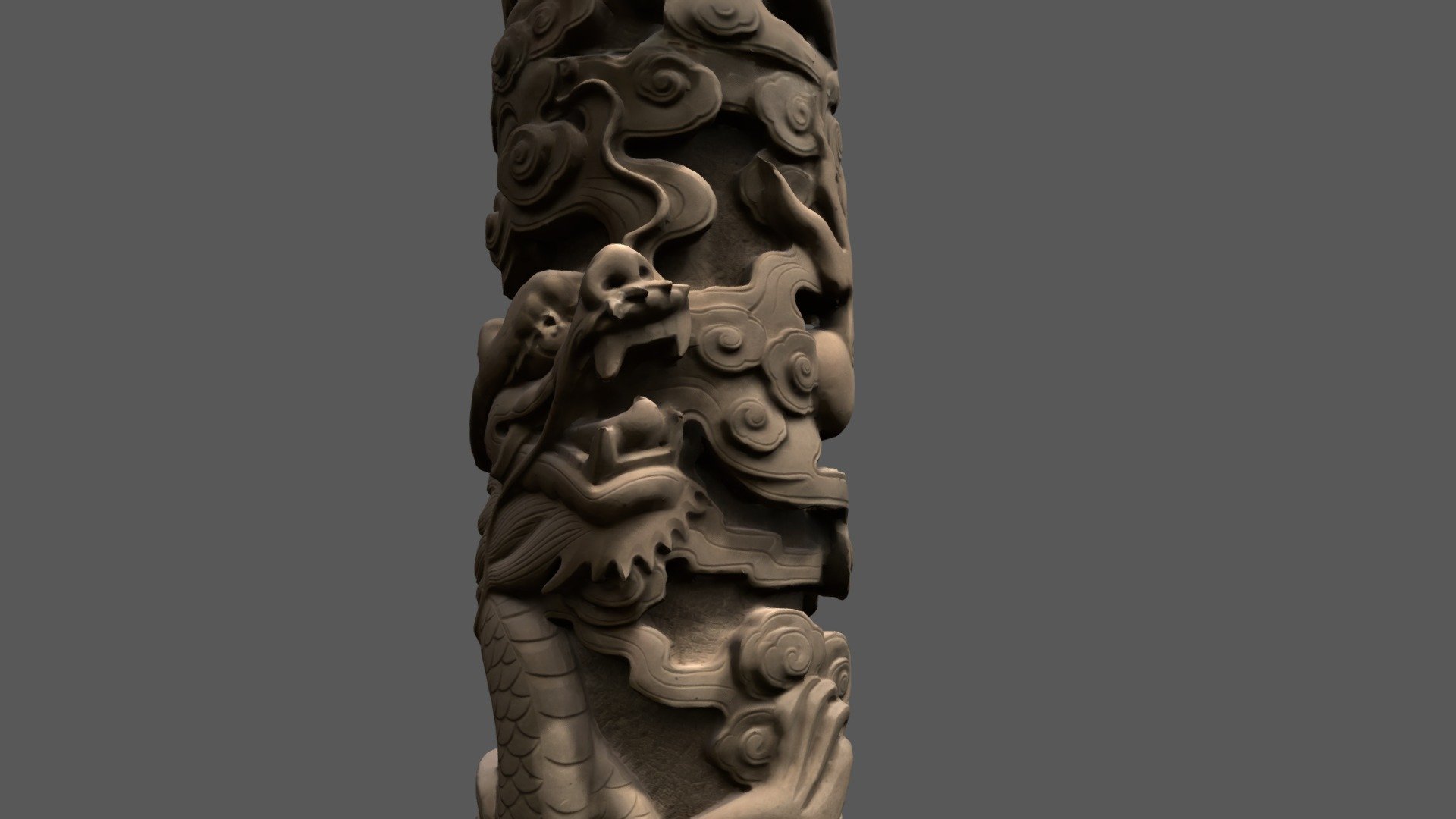 Stone Dragon Pillar 01 - Download Free 3D model by Game industry ...