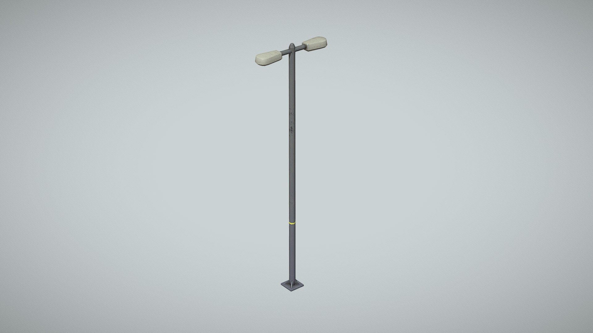 Singular Cylinder Double Light Pole - Buy Royalty Free 3D model by ...
