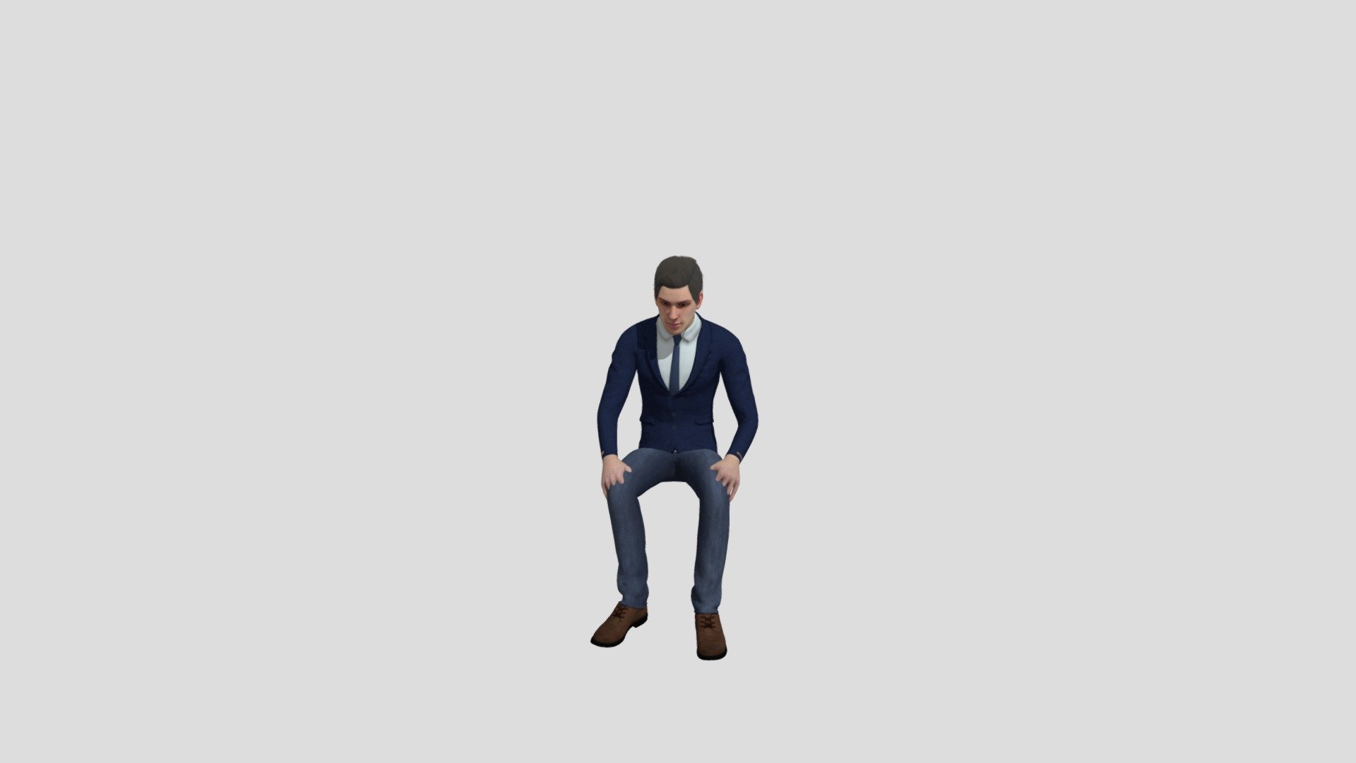 Sitting Talking man - 3D model by p122067 [a1eb0a5] - Sketchfab