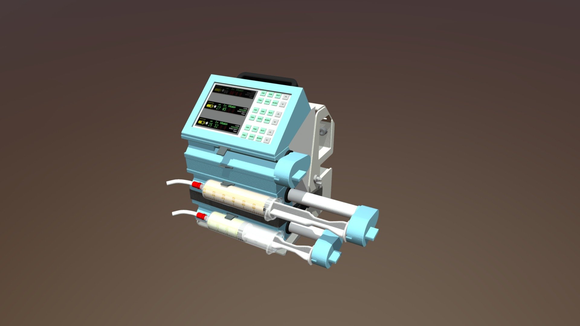 Triple Channel Syringe Pump - Buy Royalty Free 3D model by Panaristi ...