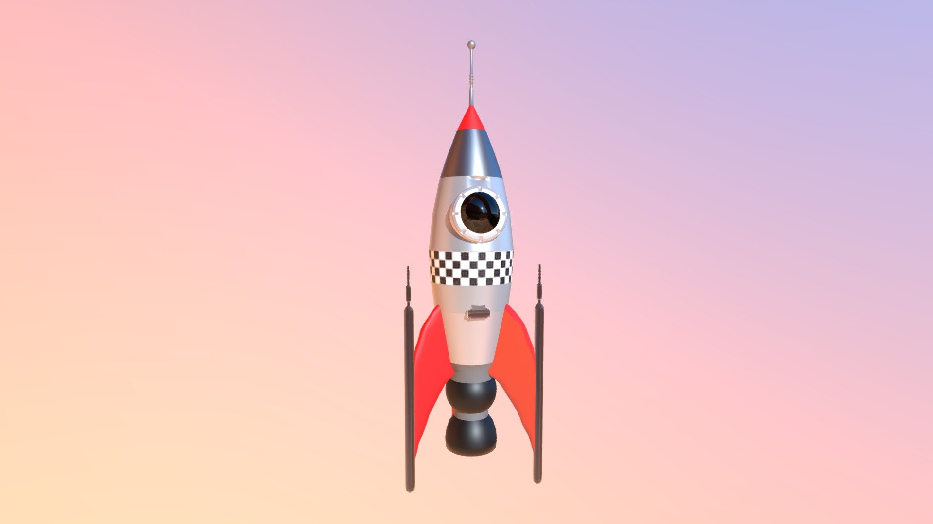 Toy Rocket - 3D model by avuyra [a1f13ed] - Sketchfab