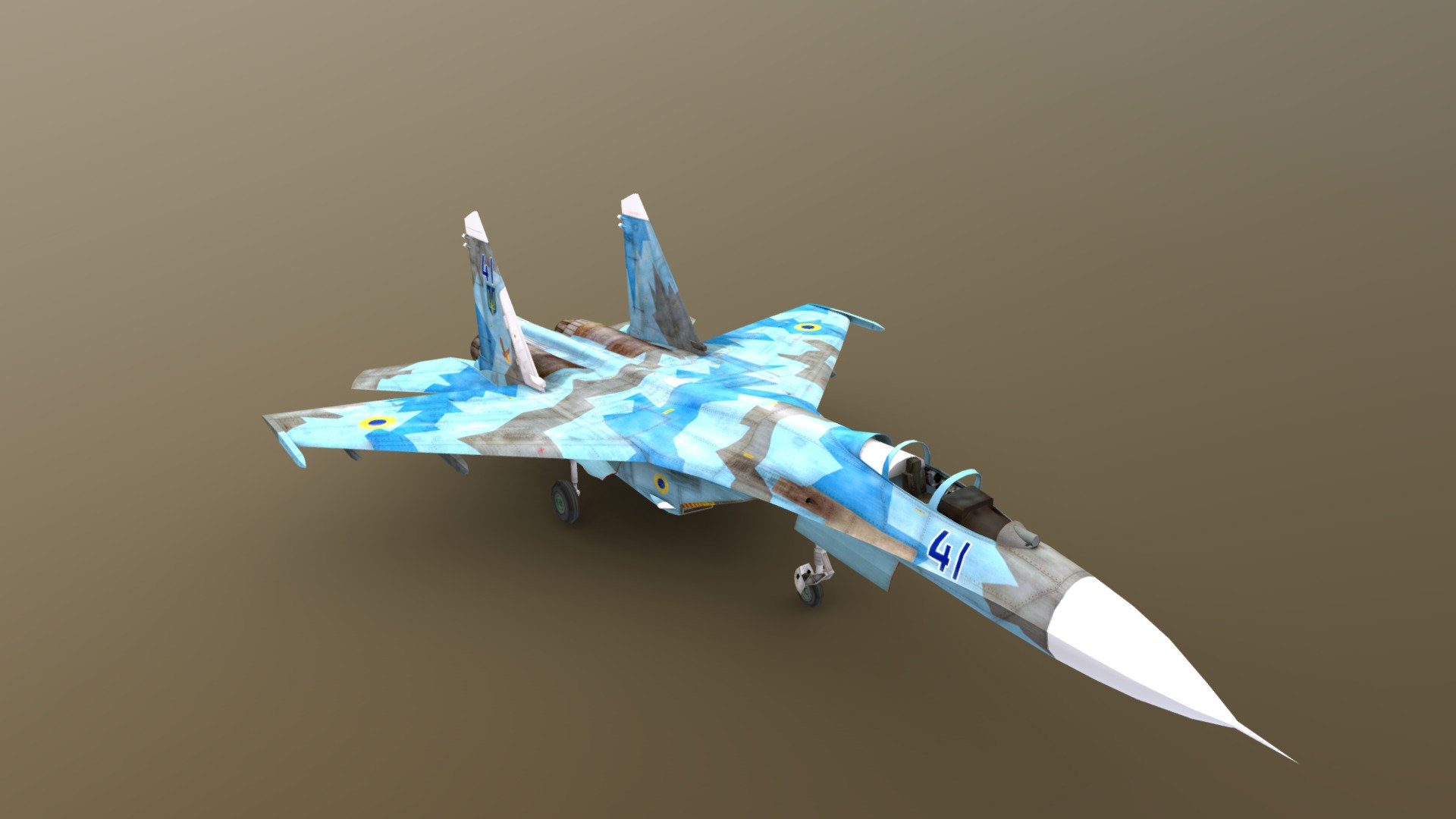 Ukrainian Su-27B - Download Free 3D model by 42manako [a1fa957] - Sketchfab