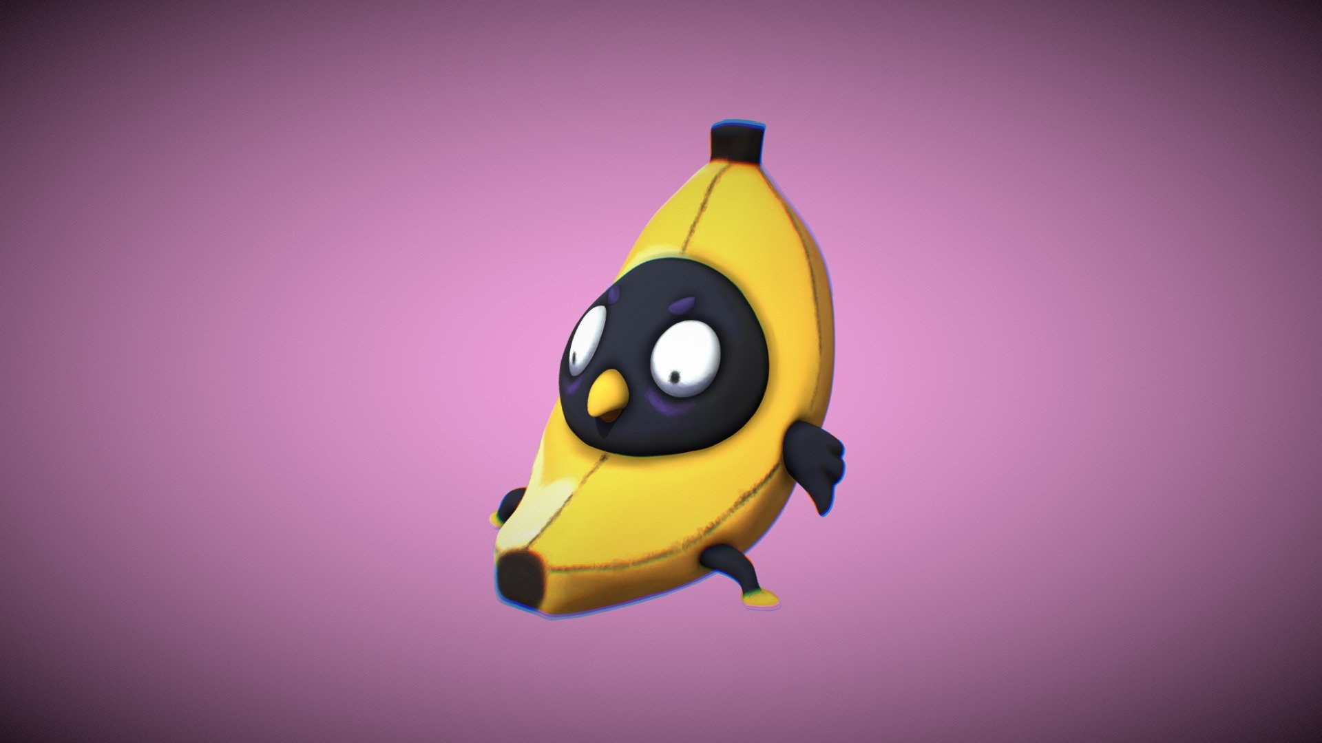 Banana Crow - 3D model by Tunnie (@lktung611) [a1fba31] - Sketchfab