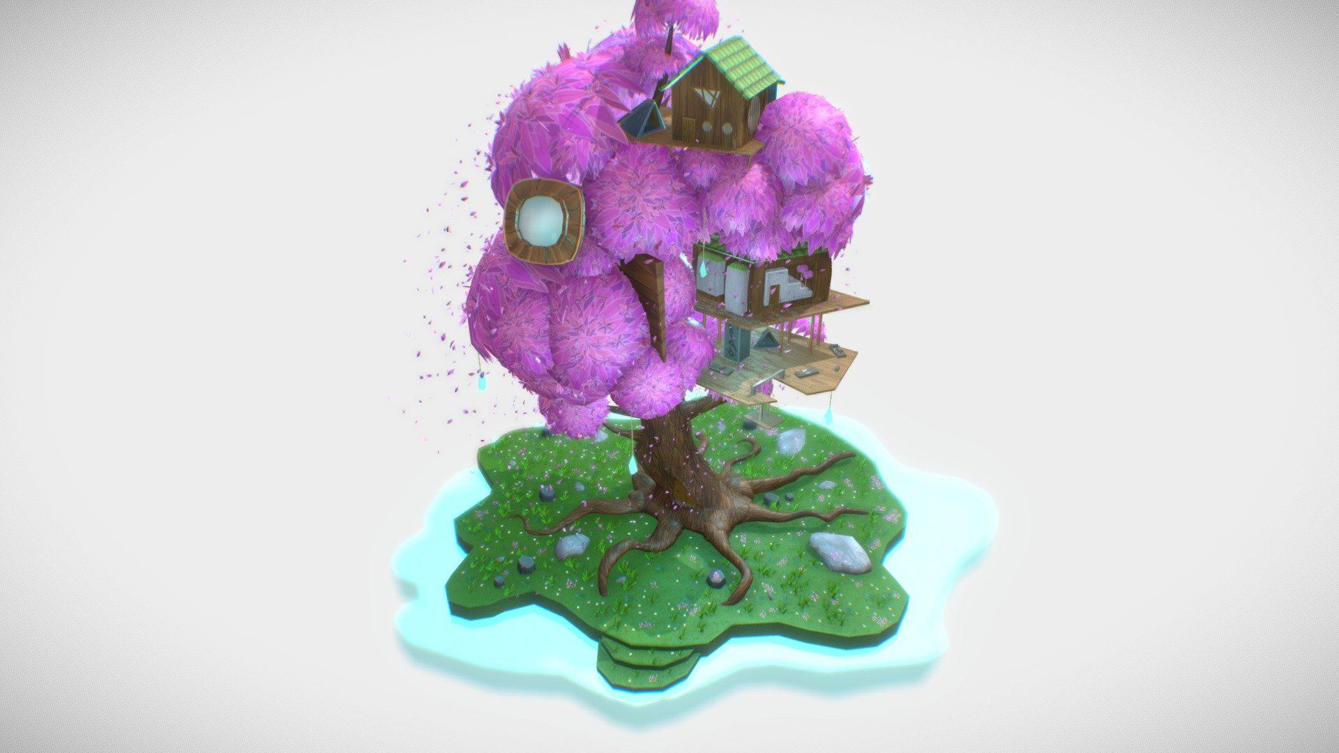 Tree House - 3D model by athenos (@athenosvermillion) [a1fe9f7] - Sketchfab