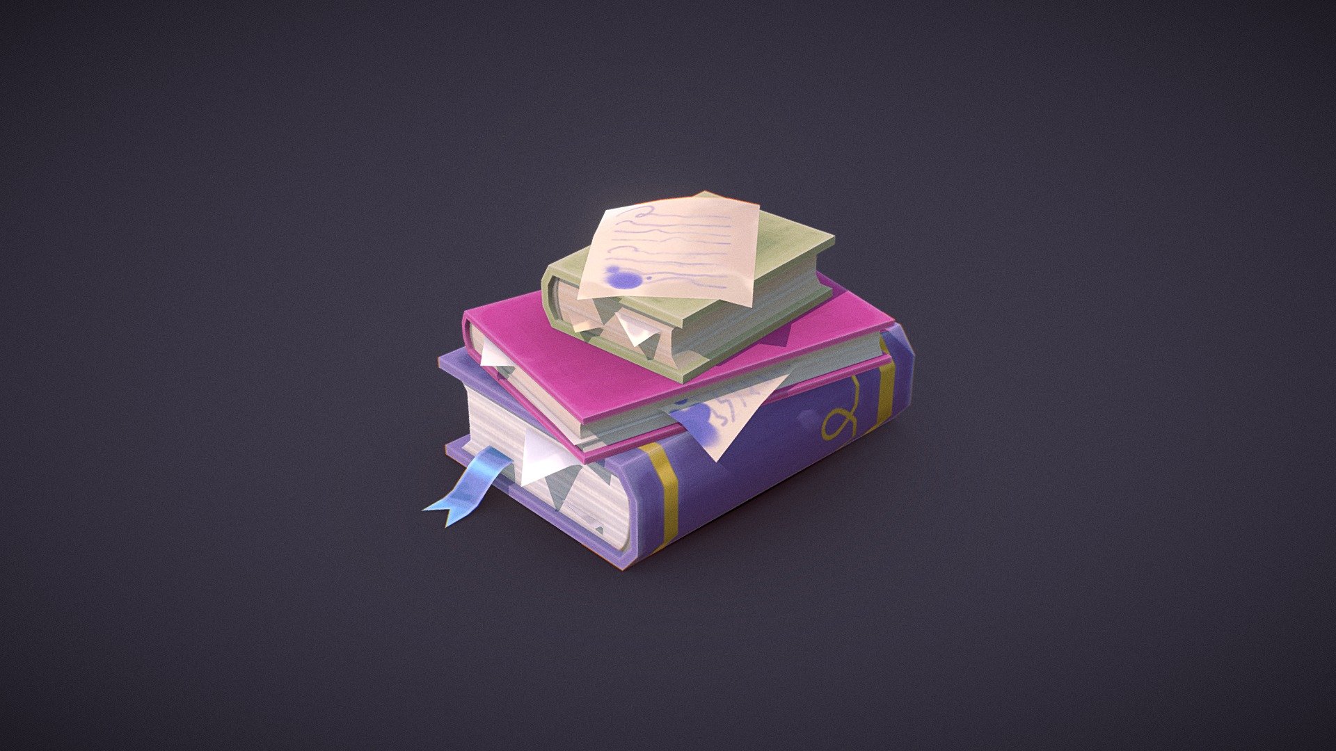 Books - 3D model by sergei ryzhov (@sergei-ryzhov) [a20097a] - Sketchfab