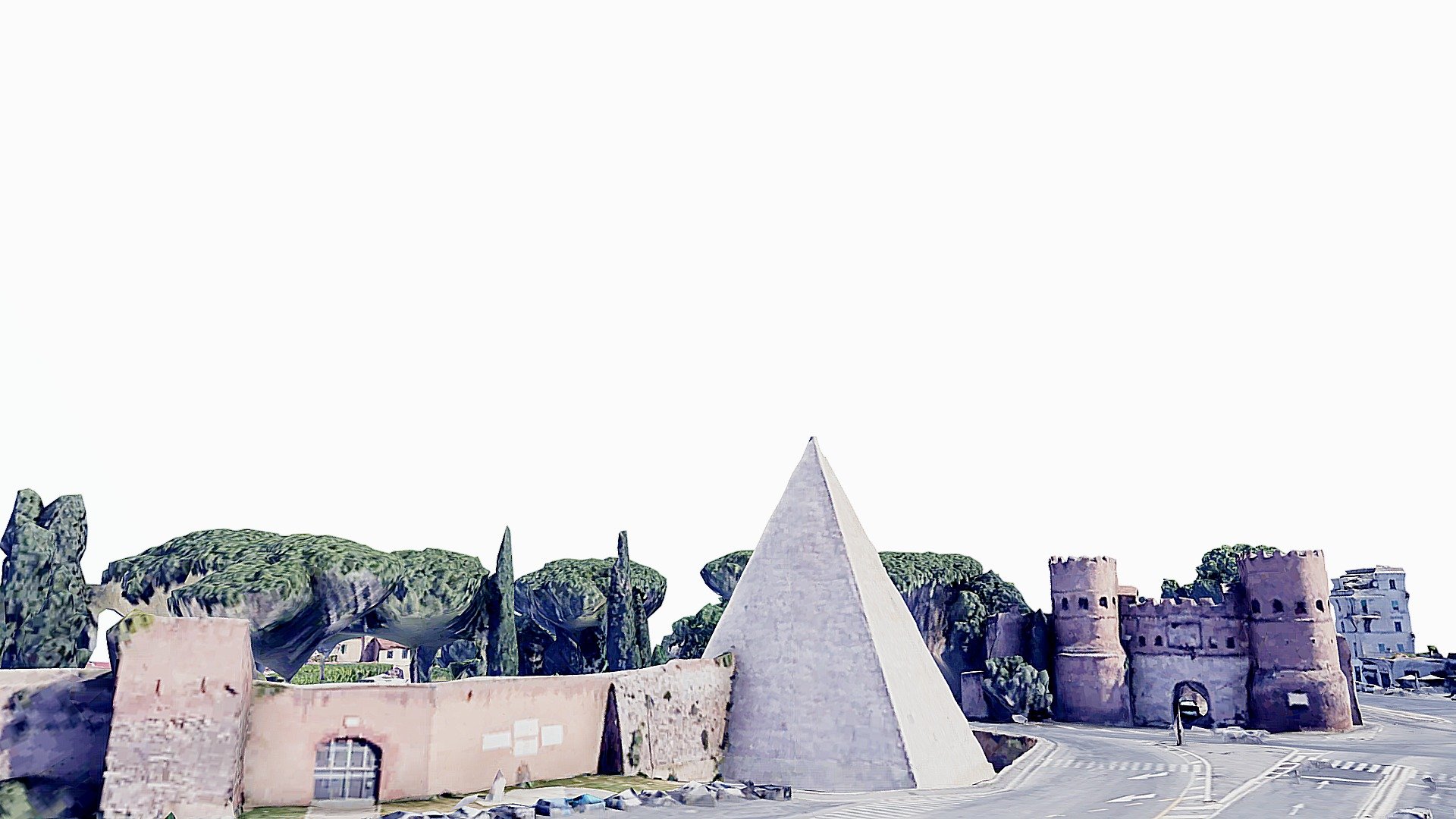Pyramid,tomb,roman,gate,wall,scan,map - 3D model by SENSIET (@asensio ...