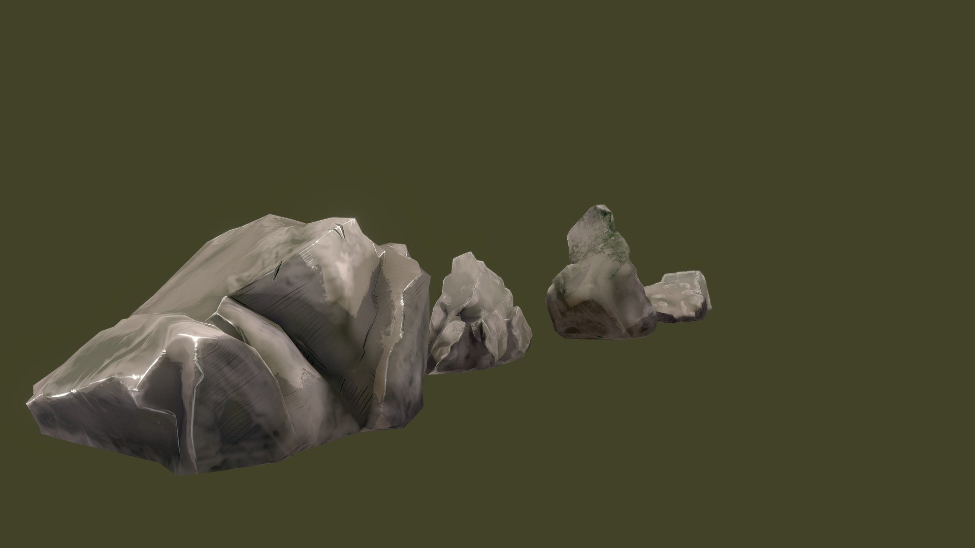 Hand Painted Rocks - 3D model by Aurren (@commissura) [a20b9af] - Sketchfab