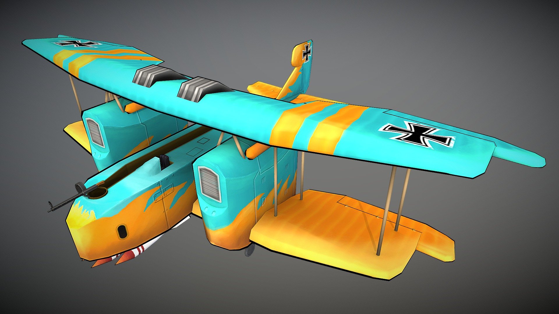 Stylized WW1 Plane - Gotha IV Bomber - 3D model by DaveVanVerdegem ...