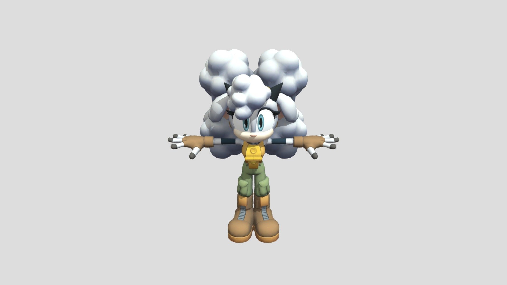 Lanolin The Sheep Modern (Sonic Blitz) - Download Free 3D model by ...