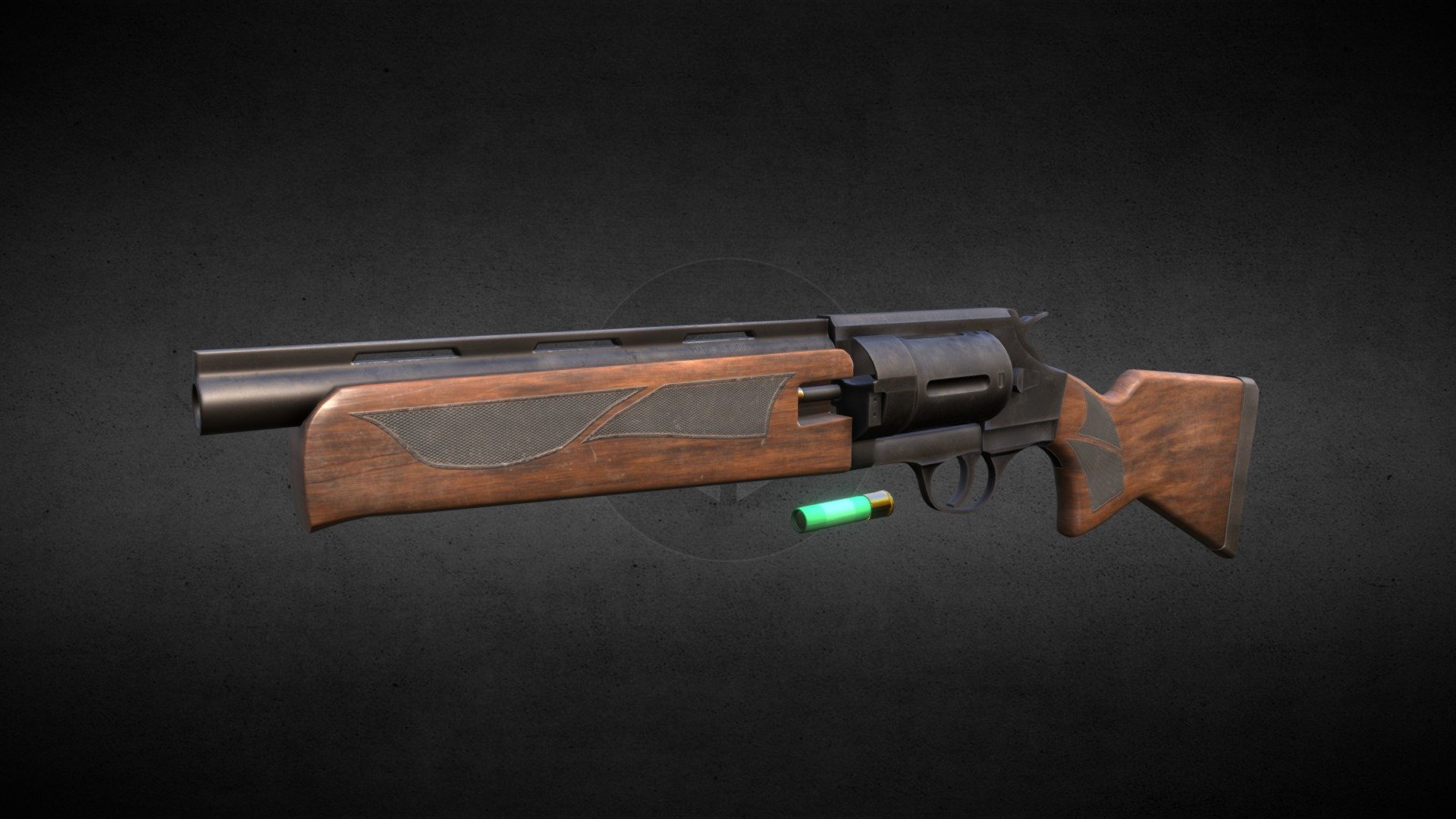 Sulun Revolver Shotgun SR410 - Download Free 3D model by edward.alden99 ...