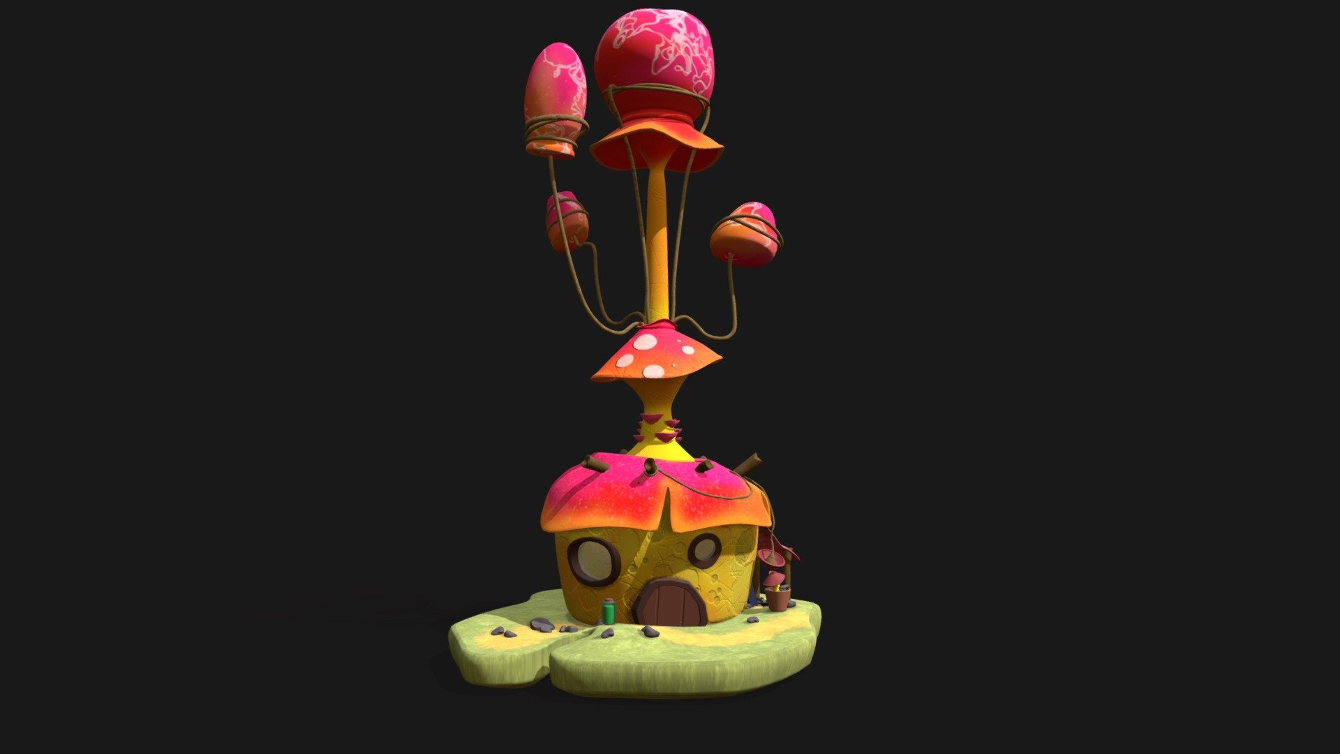 Mushrooms - 3D model by isabella_bassi [a2153f5] - Sketchfab
