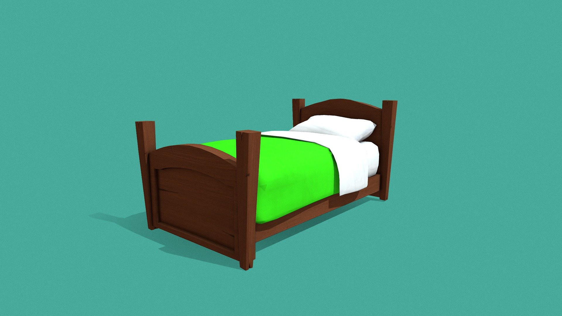 Wood Frame Stylized Bed - Buy Royalty Free 3D model by 3dia [a215ece ...