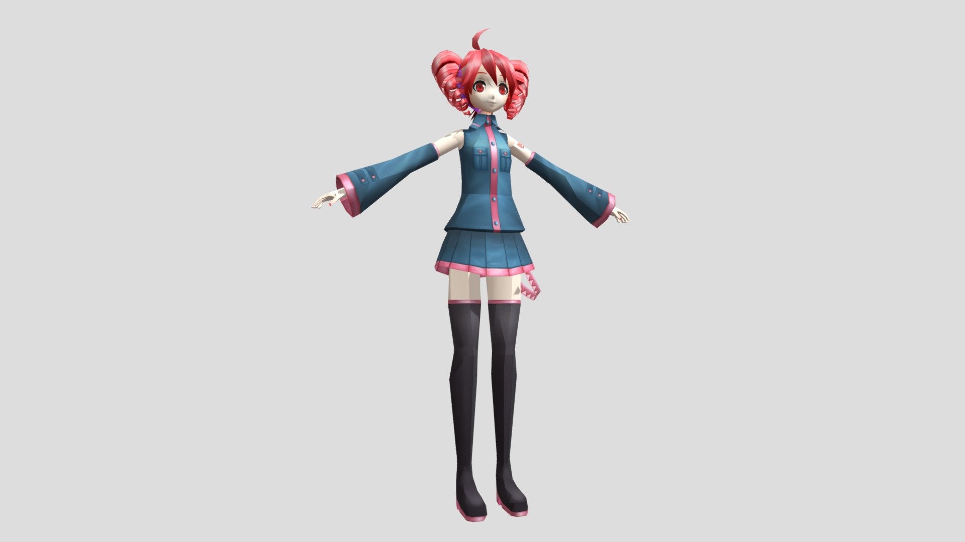 (Hatsune Miku Project DIVA) Kasane Teto - Download Free 3D model by 雨宮 ...
