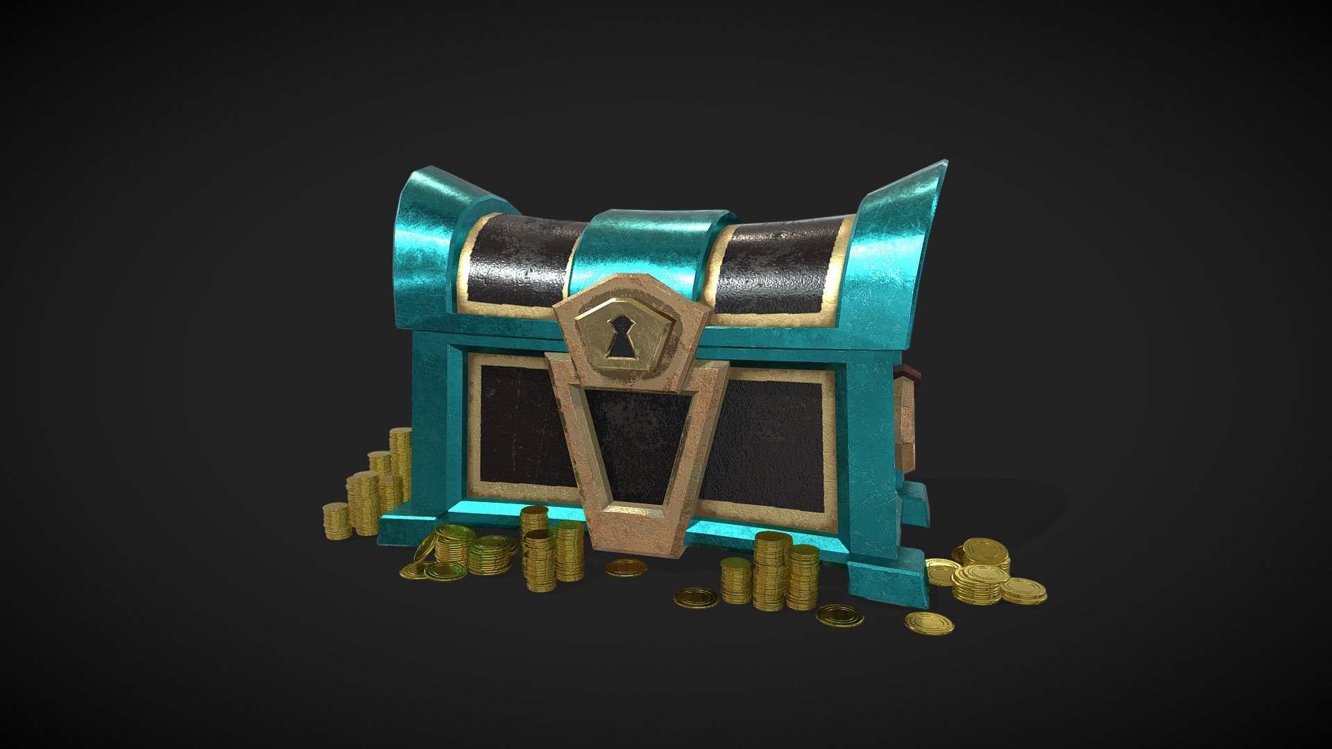 Stylized Treasure Chest - 3D model by Tomaster (@tomaaster) [a21ed21 ...