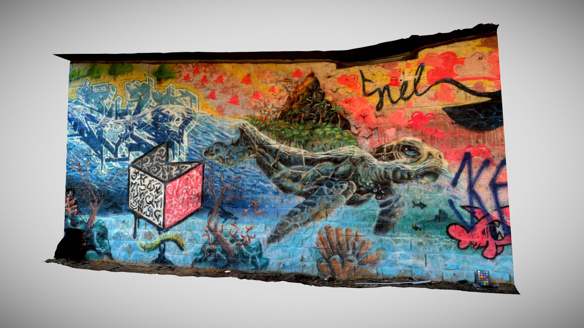 Grafiti wall - Download Free 3D model by GM3Dscan [a21ff63] - Sketchfab