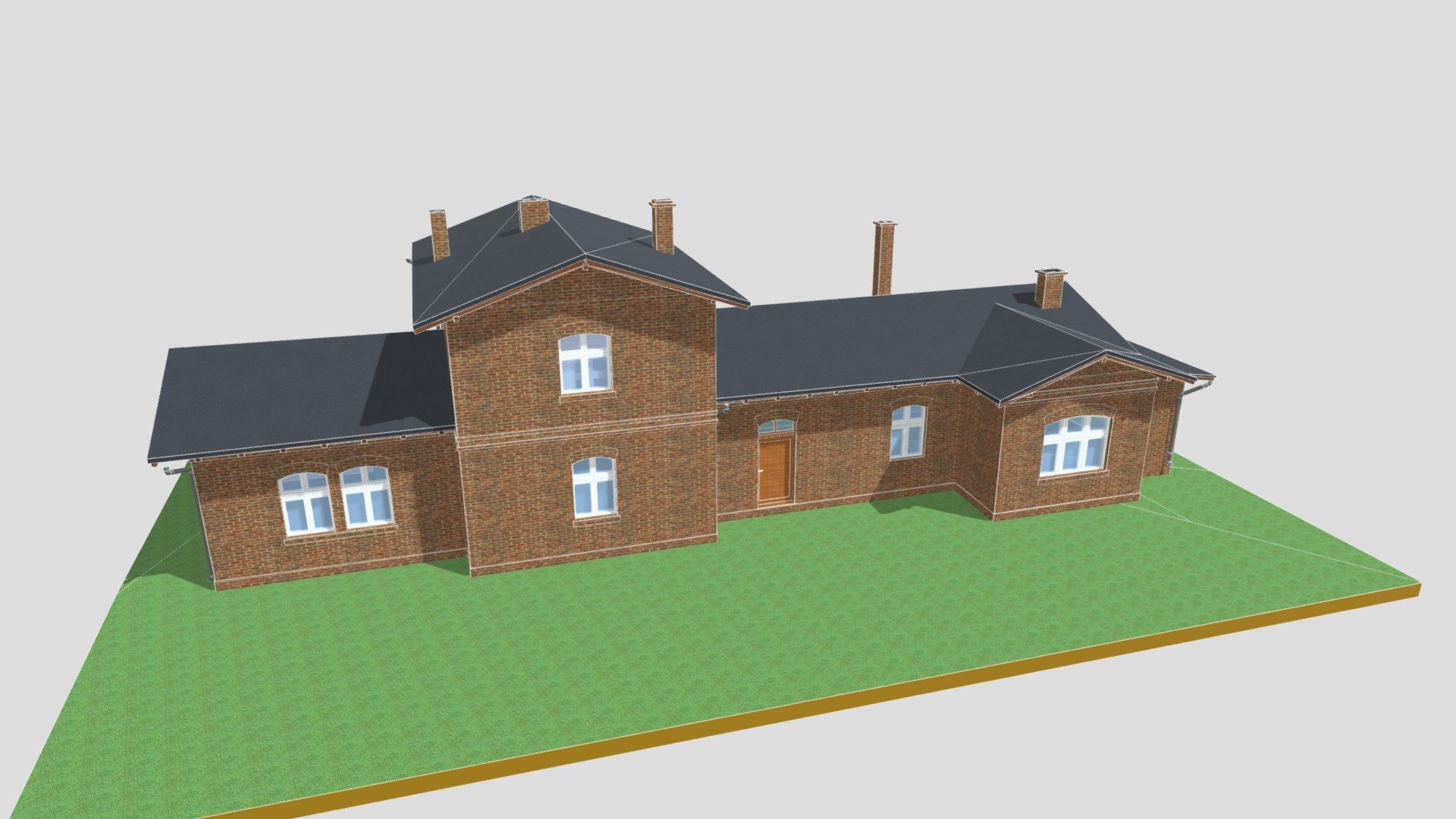 Small train station - 3D model by Rosomak [a220270] - Sketchfab