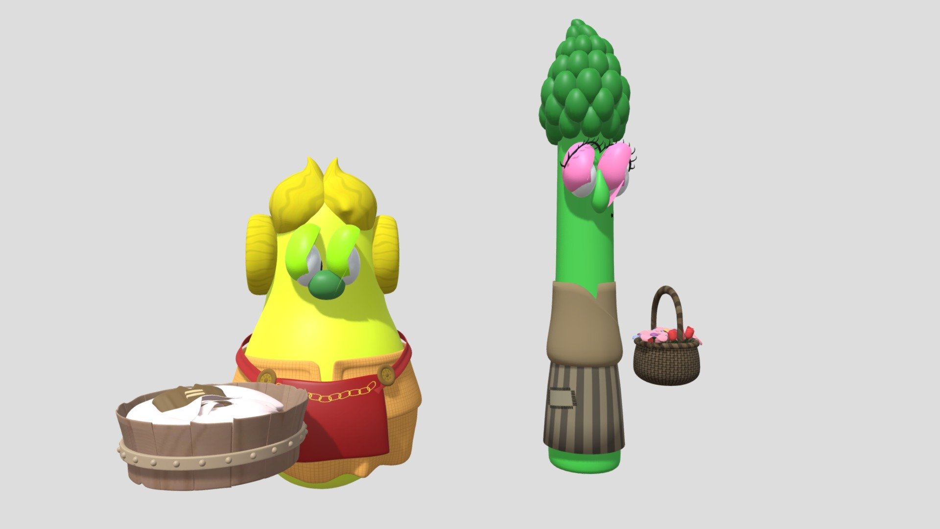 Penelope and Mabel (New Rigs) - Download Free 3D model by Janice Emmons ...